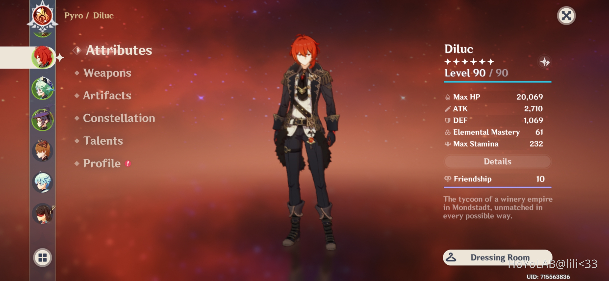 Heres the official diluc build