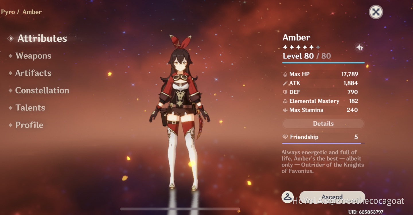 Amber build ( still working on it ) Genshin Impact | HoYoLAB