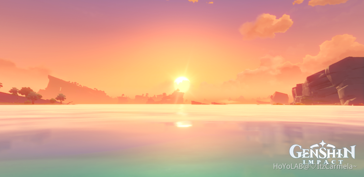 A beautiful sunset Genshin Impact | HoYoLAB