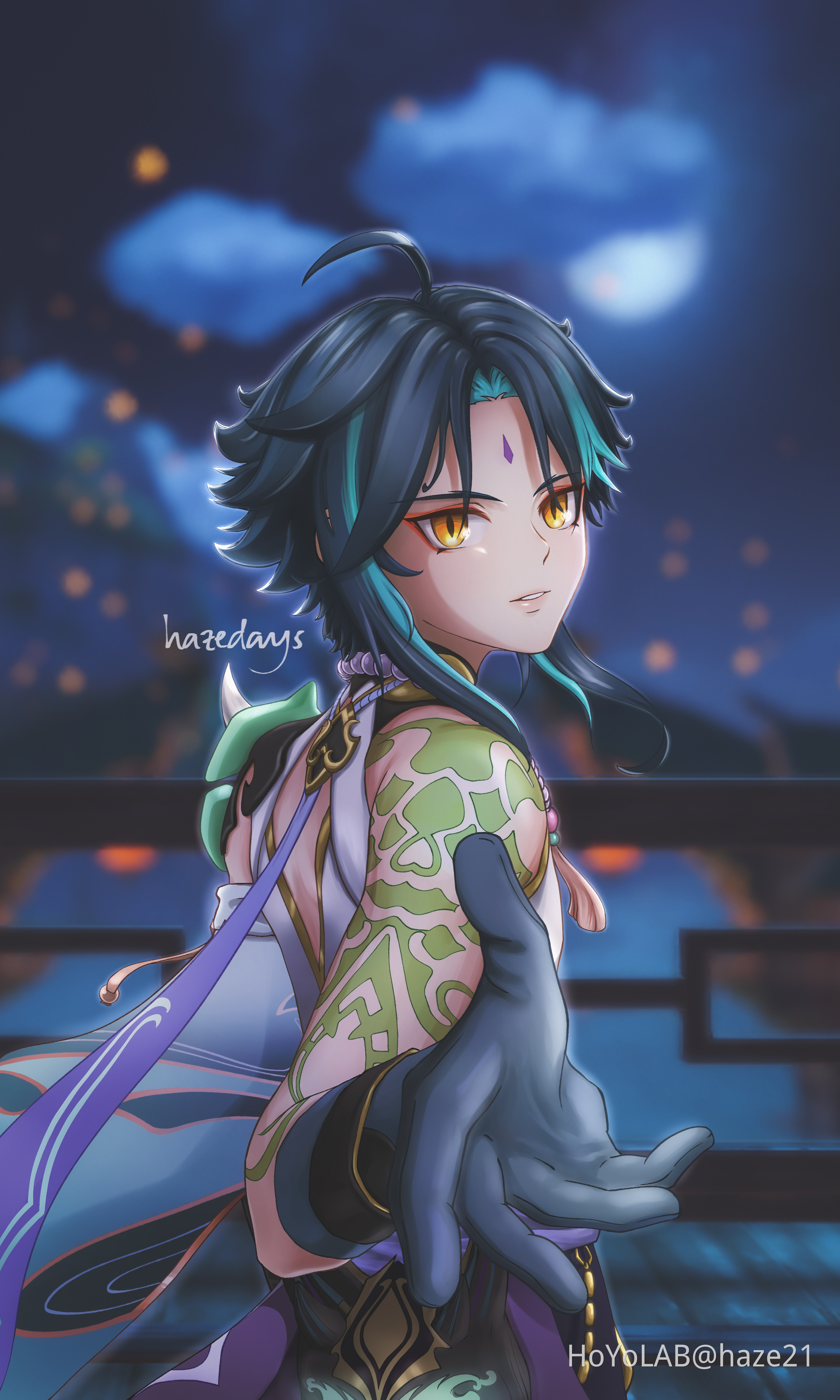 Xiao asking traveler to go to Liyue Harbor together~ Genshin Impact ...