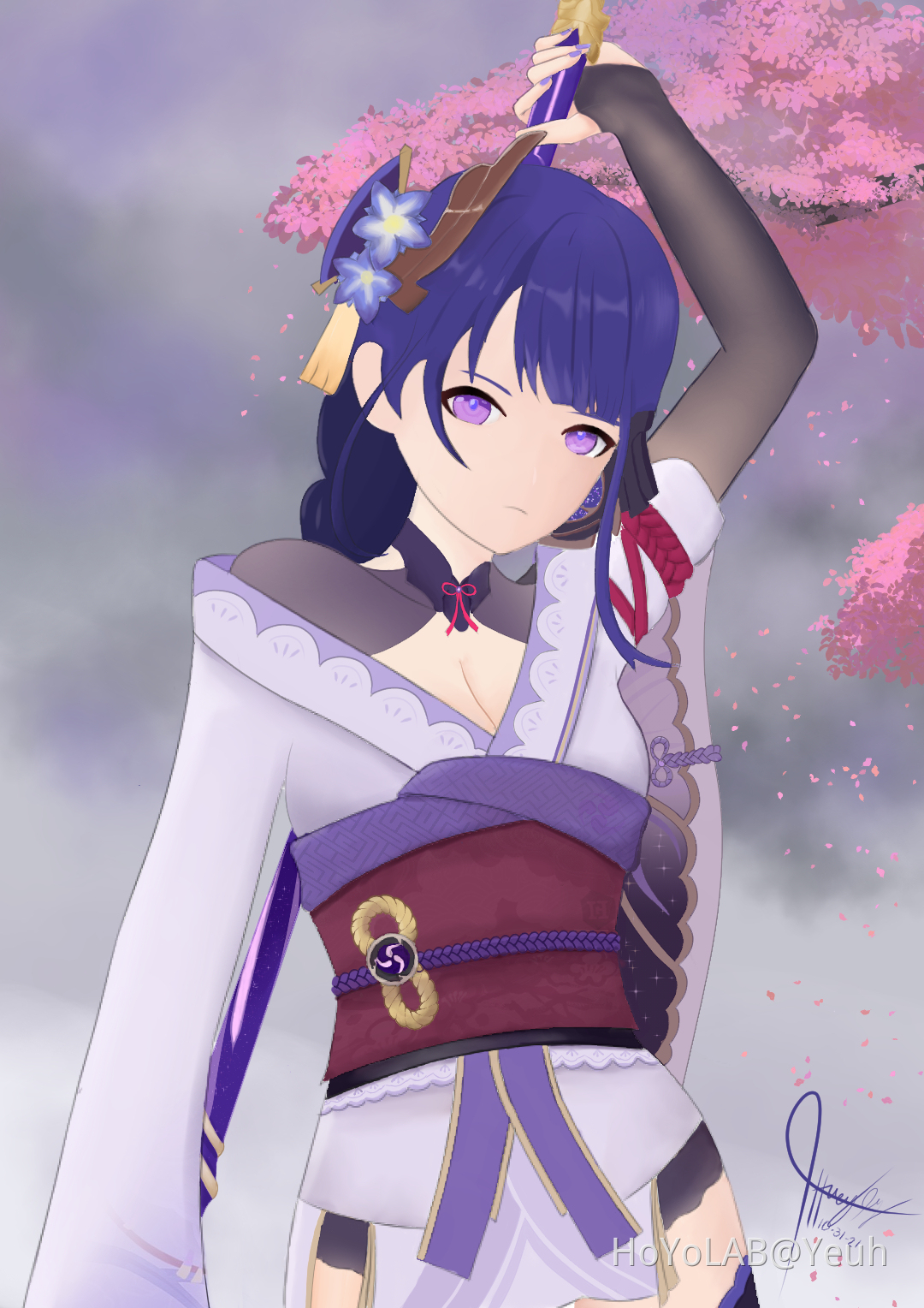 Raiden Shogun fan art Genshin Impact | HoYoLAB