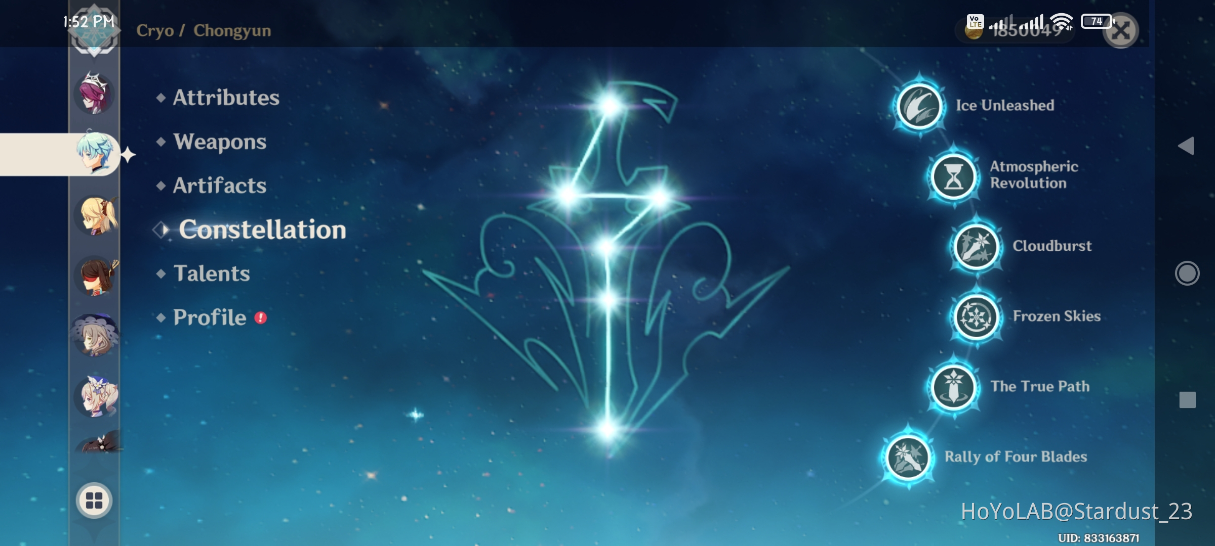 Chongyun constellation done.. Genshin Impact | HoYoLAB