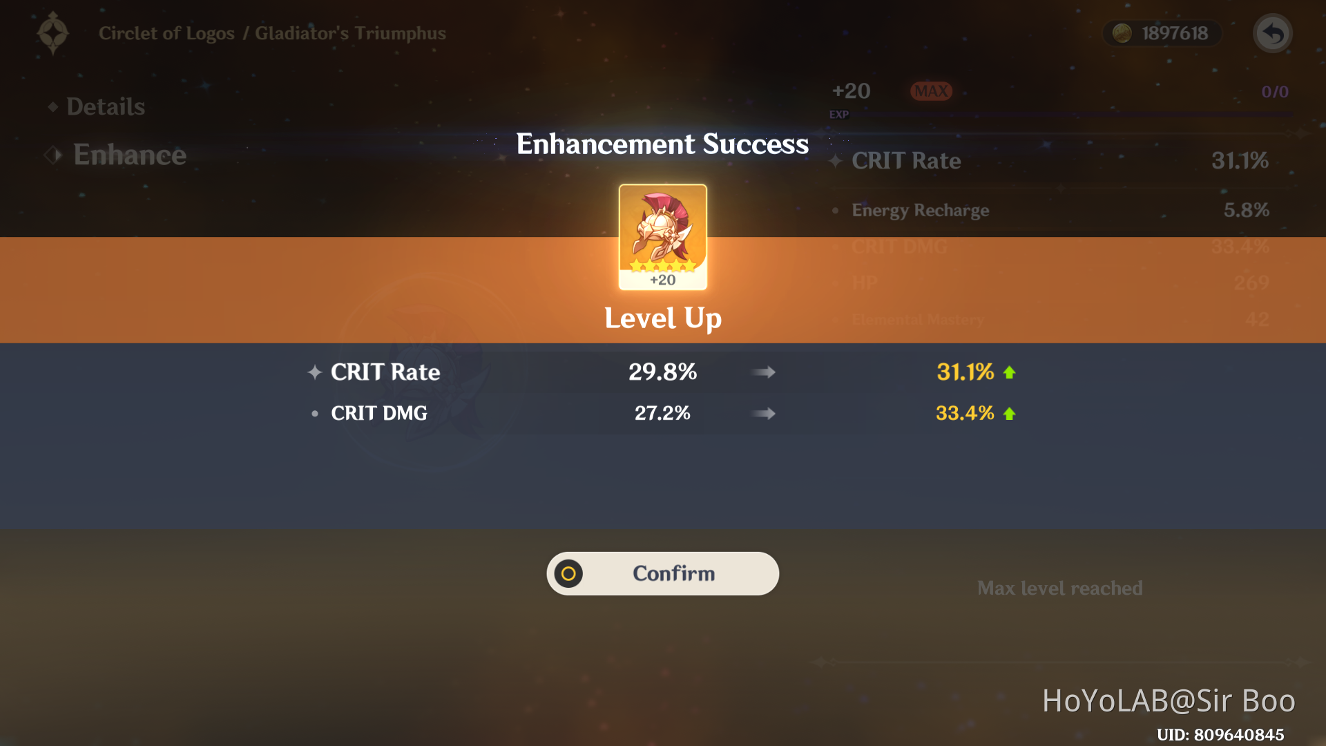 Crit Rate Circlet Substats Roll Genshin Impact | HoYoLAB