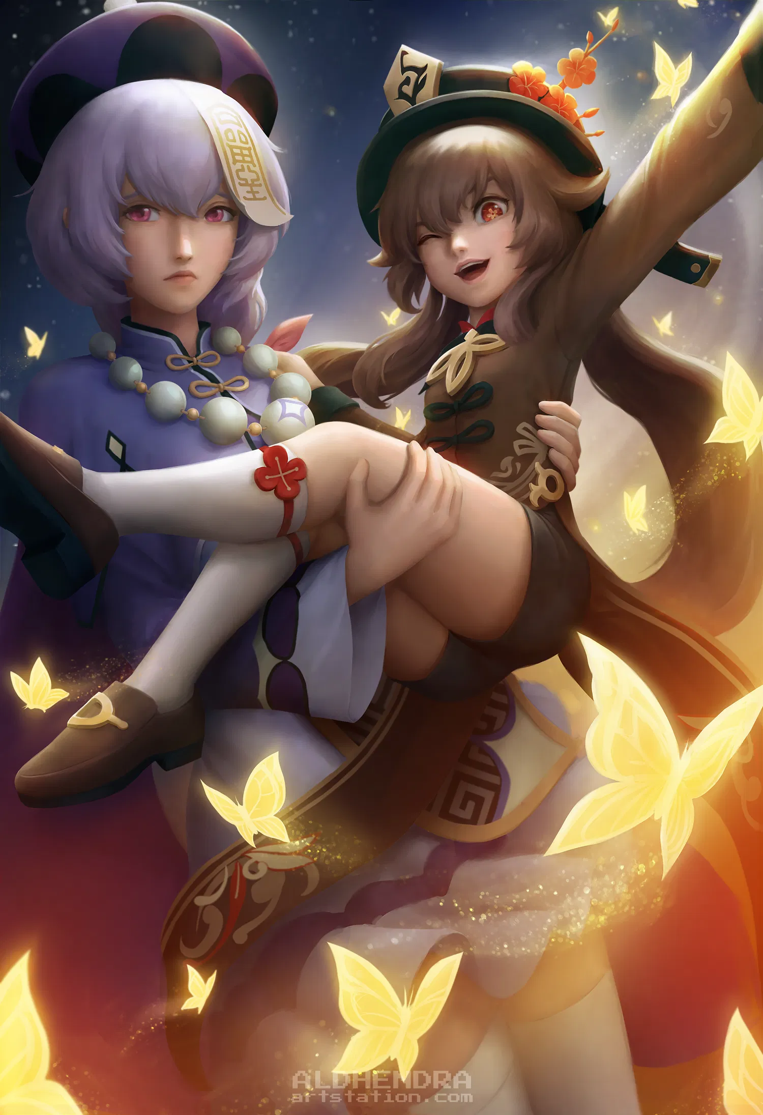 Hu Tao & Qiqi Age-Swapped! Genshin Impact | HoYoLAB