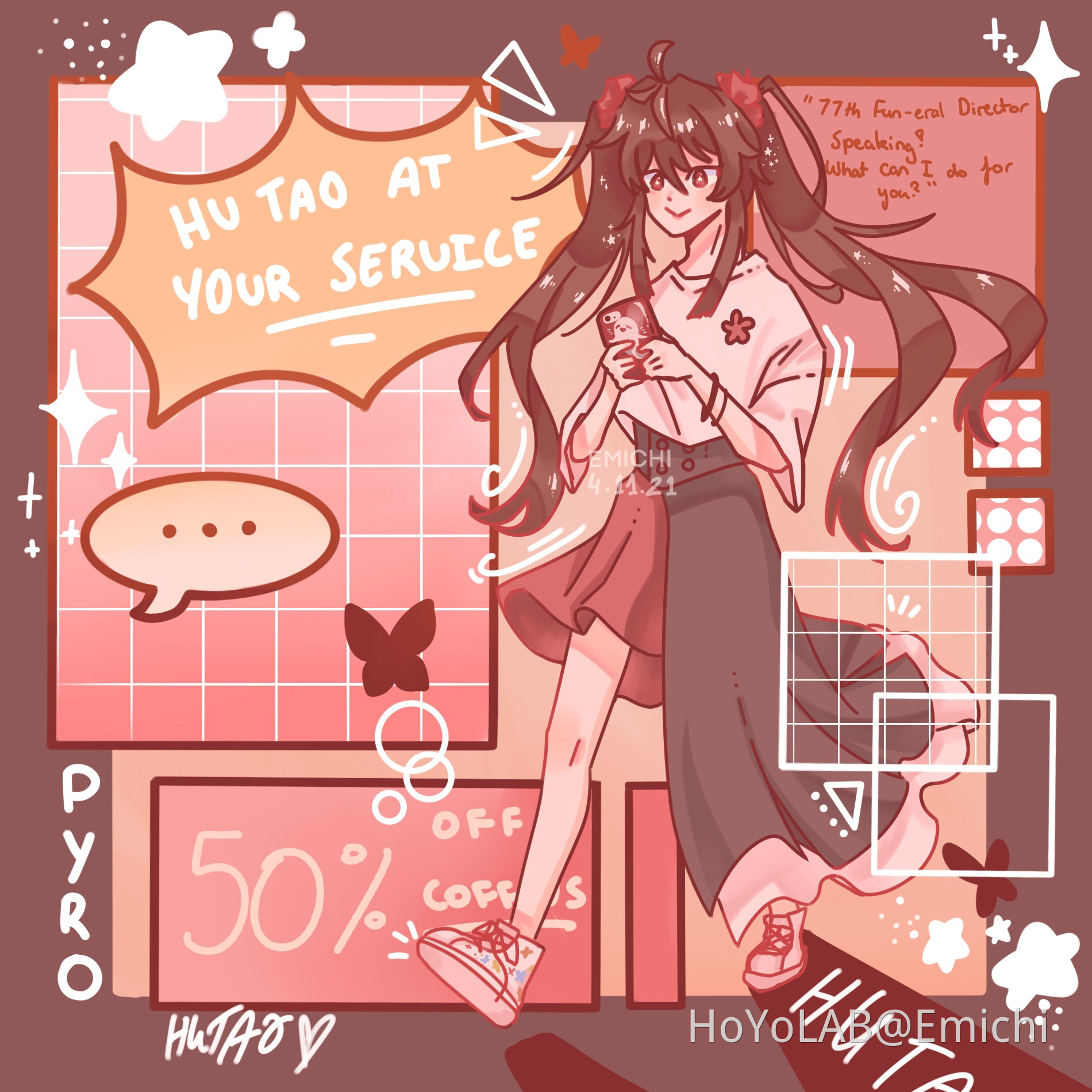 Modern Hu Tao Fanart 🌺 Genshin Impact | HoYoLAB