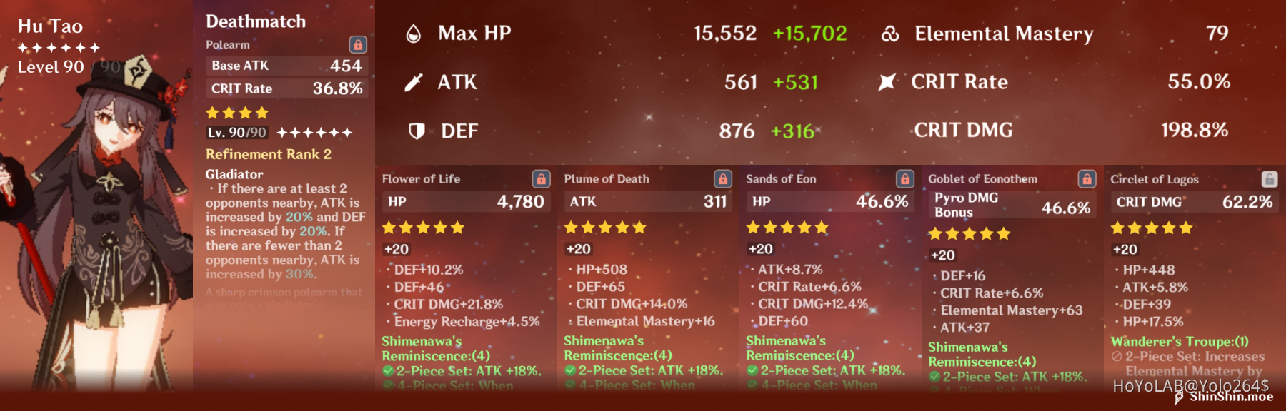 my Hutao build ♥️ Genshin Impact | HoYoLAB