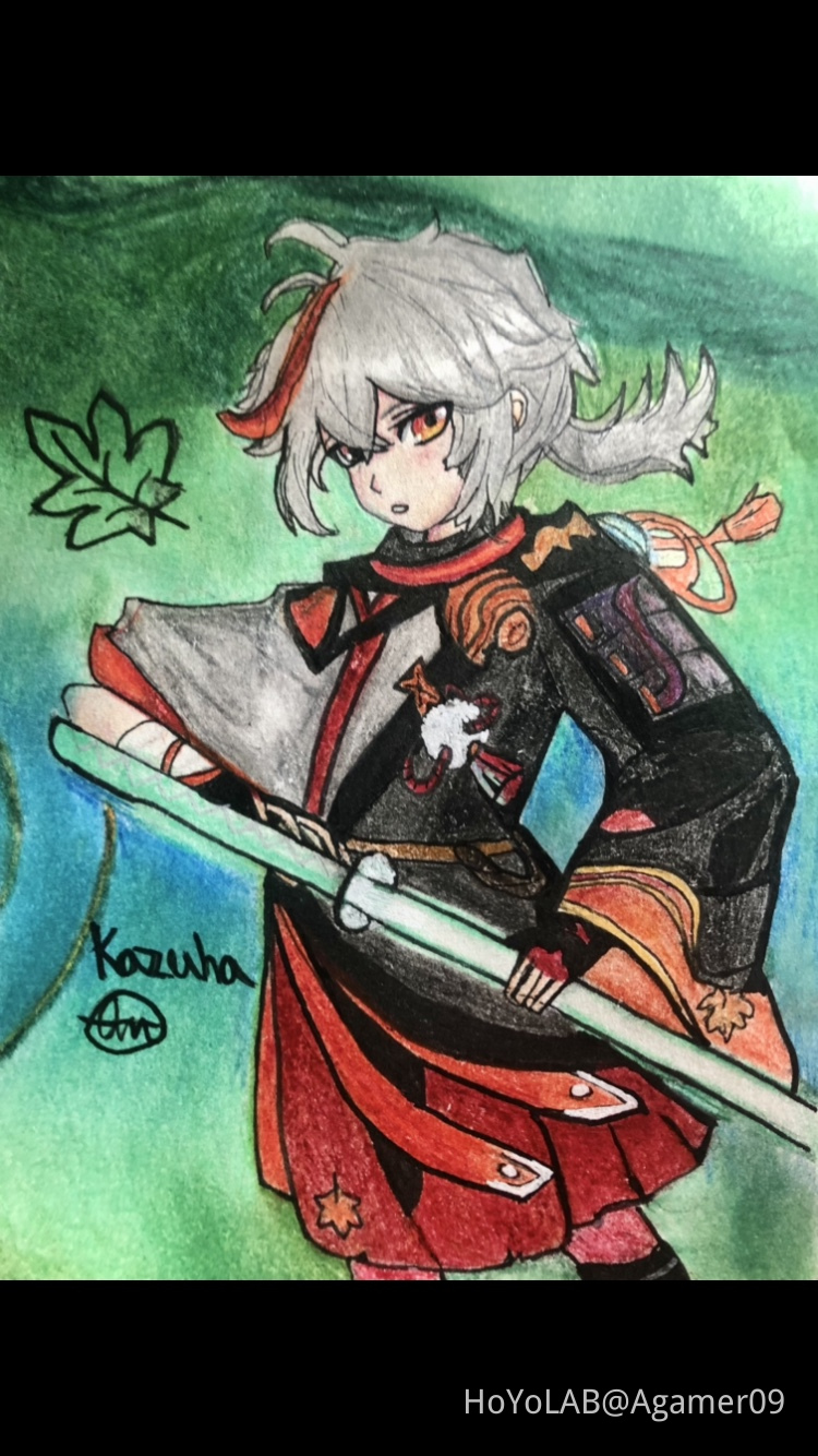 My drawing of kazuha Genshin Impact | HoYoLAB