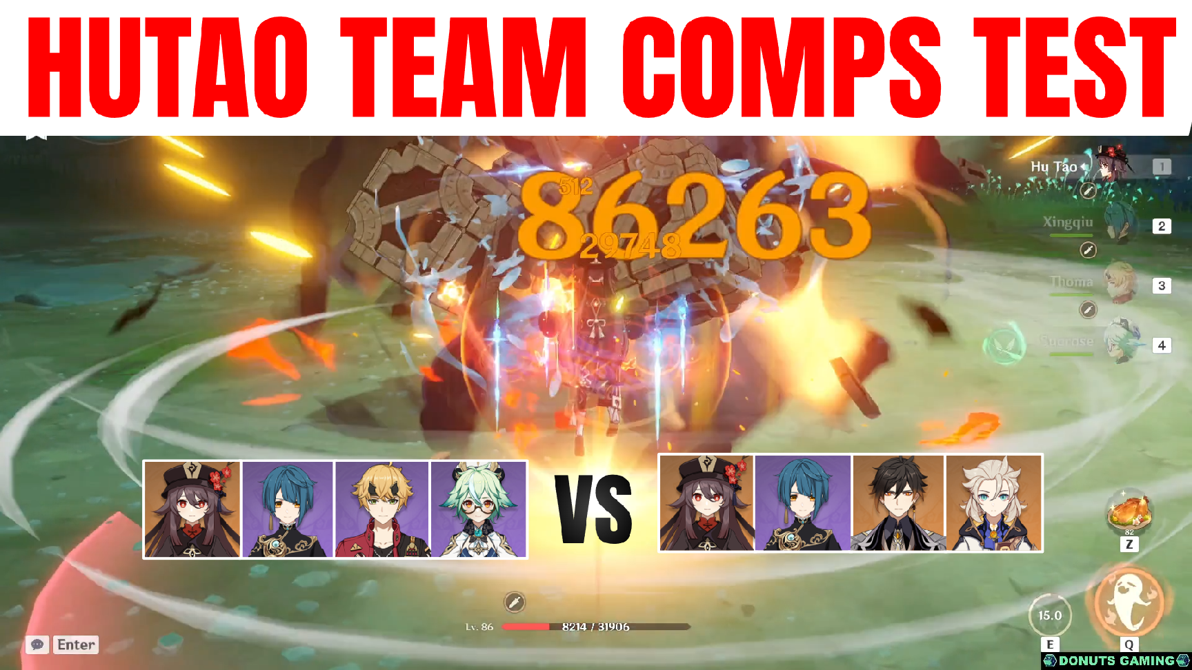 Quick Hutao Team Comp Tests - Thoma Sucrose VS Zhongli Albedo Genshin ...