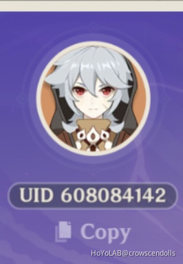 My uid💀 Genshin Impact | HoYoLAB