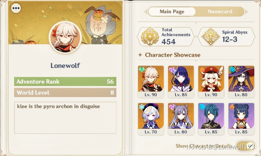 What does your Profile in Genshin Look Like? Genshin Impact | HoYoLAB