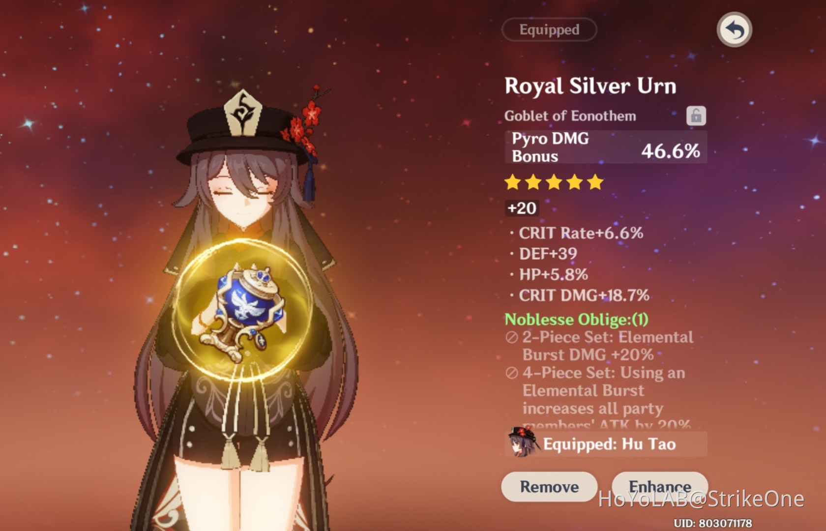 my hutao build | Genshin Impact | HoYoLAB