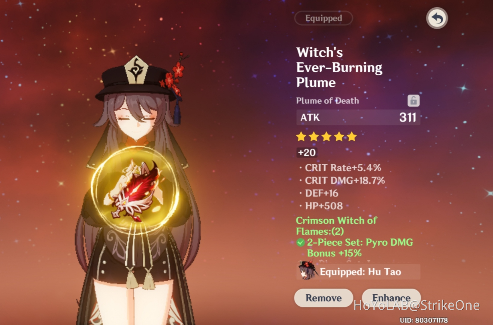 my hutao build | Genshin Impact | HoYoLAB