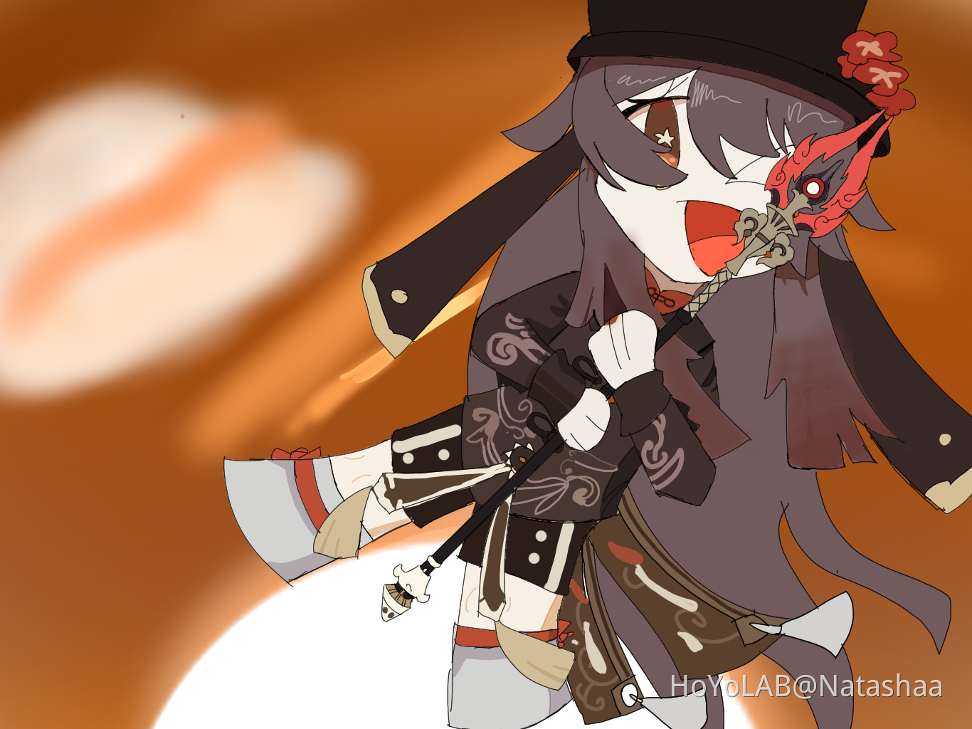 Hu tao drawing with outline!!! Genshin Impact | HoYoLAB