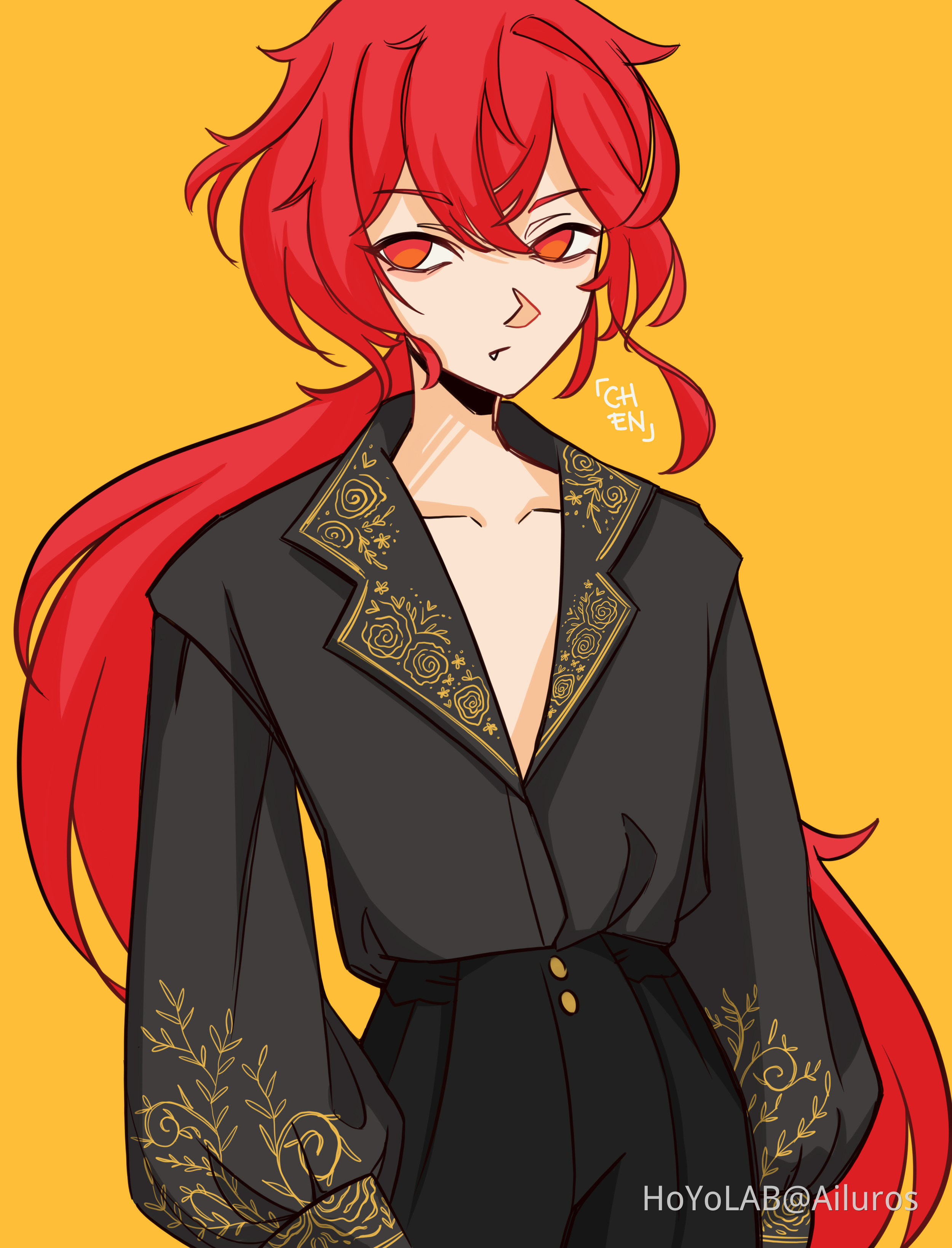 Diluc in casual clothes Genshin Impact | HoYoLAB