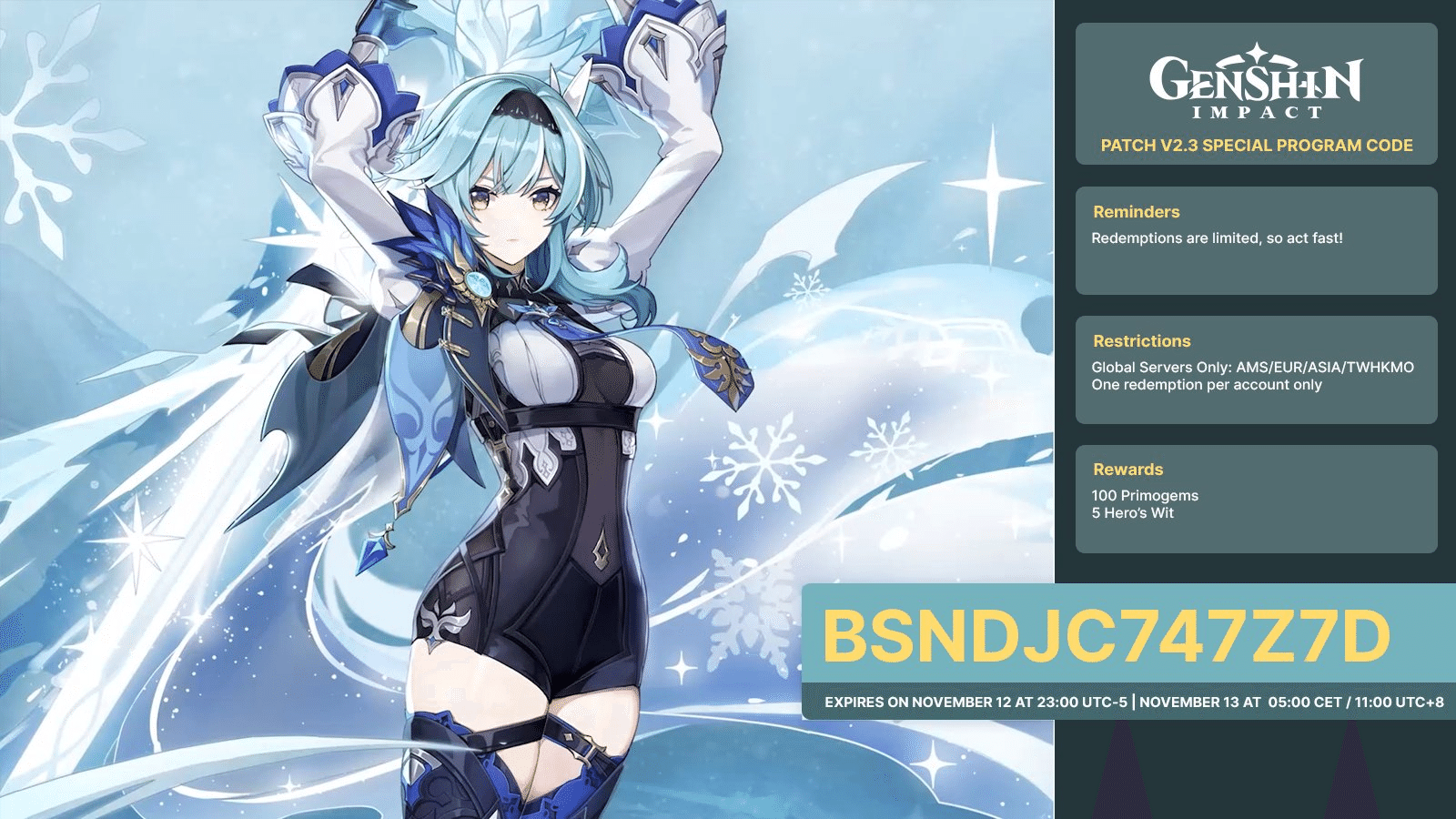 Patch V2.3 Version Preview + 300 Primogems Codes | Genshin Impact | HoYoLAB