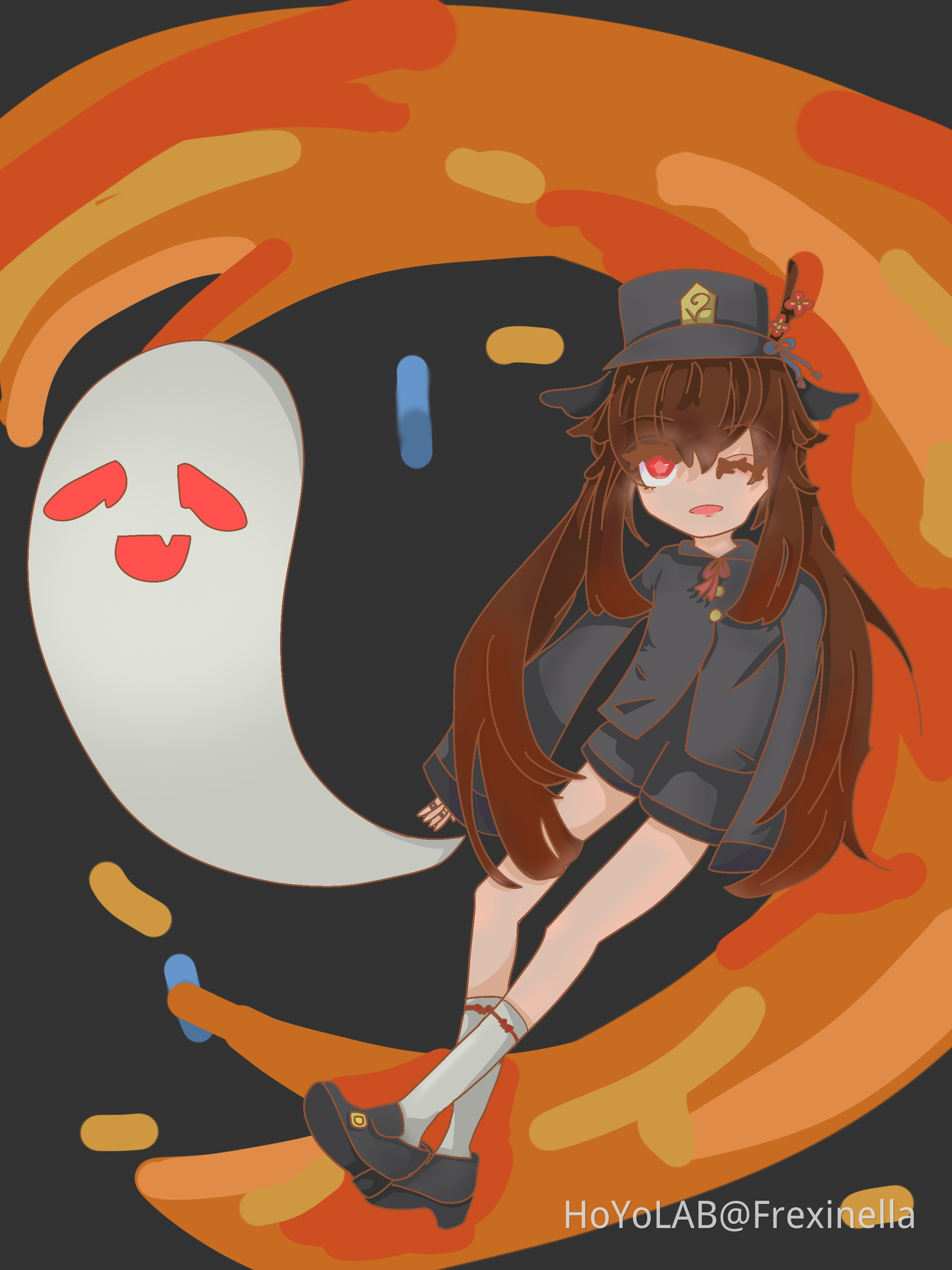 Hutao fanart by myself! Genshin Impact | HoYoLAB