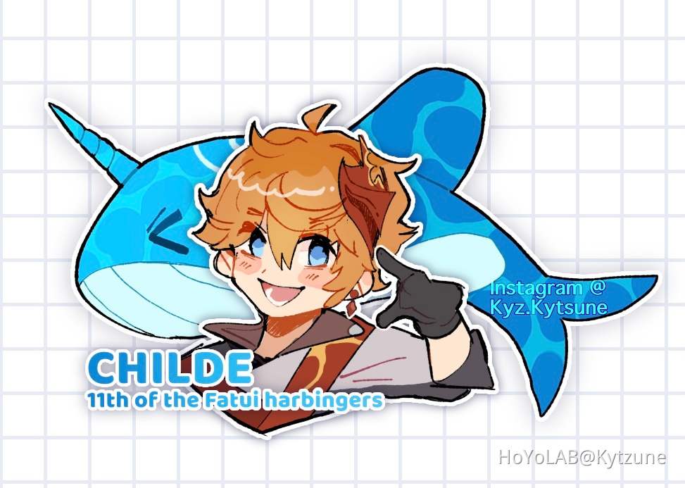 🐳 Childe sticker art | Genshin Impact | HoYoLAB
