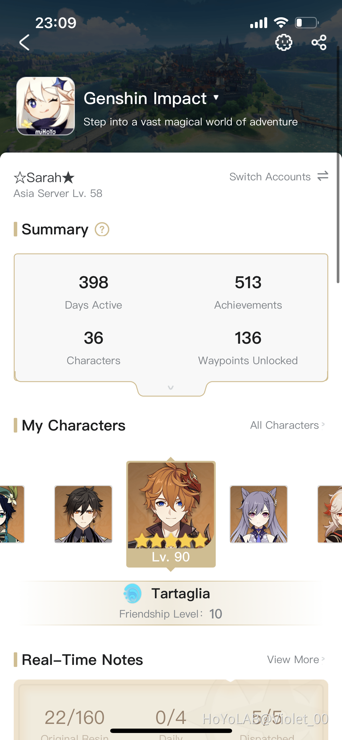 Hoyolab dark mode Genshin Impact | HoYoLAB