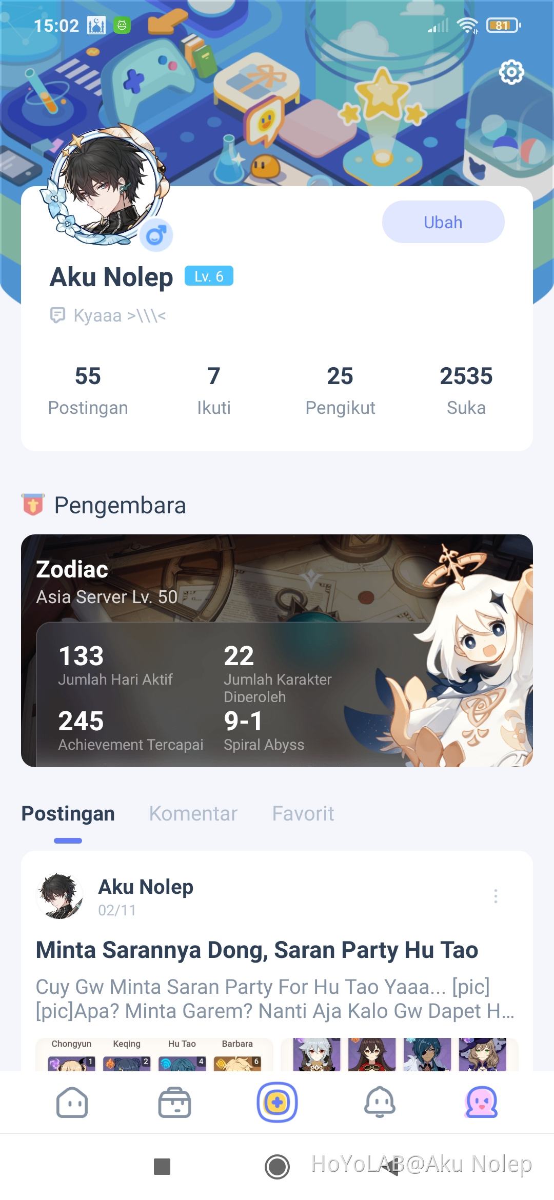 New Update "Dark Mode" Genshin Impact | HoYoLAB