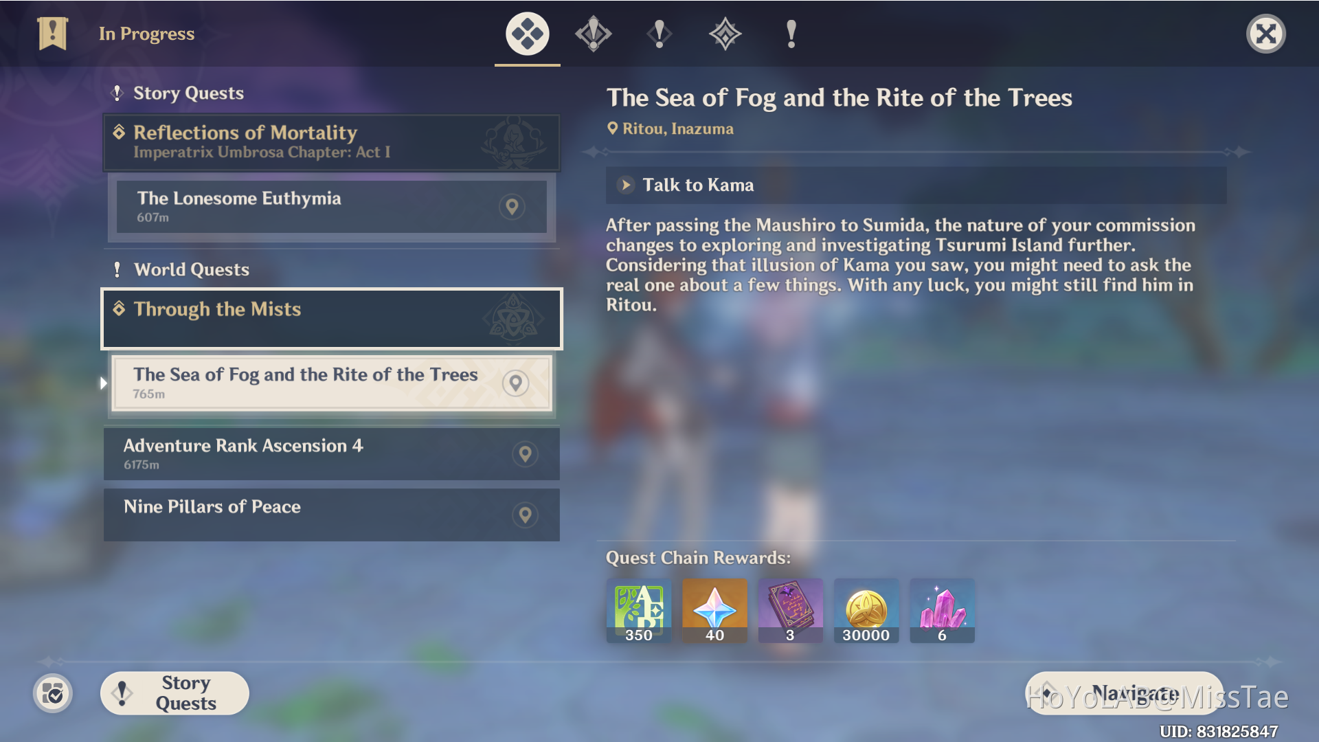 [Version. 2.2 World Quest: Through the Mist Guide]-The Sea of Fog and ...