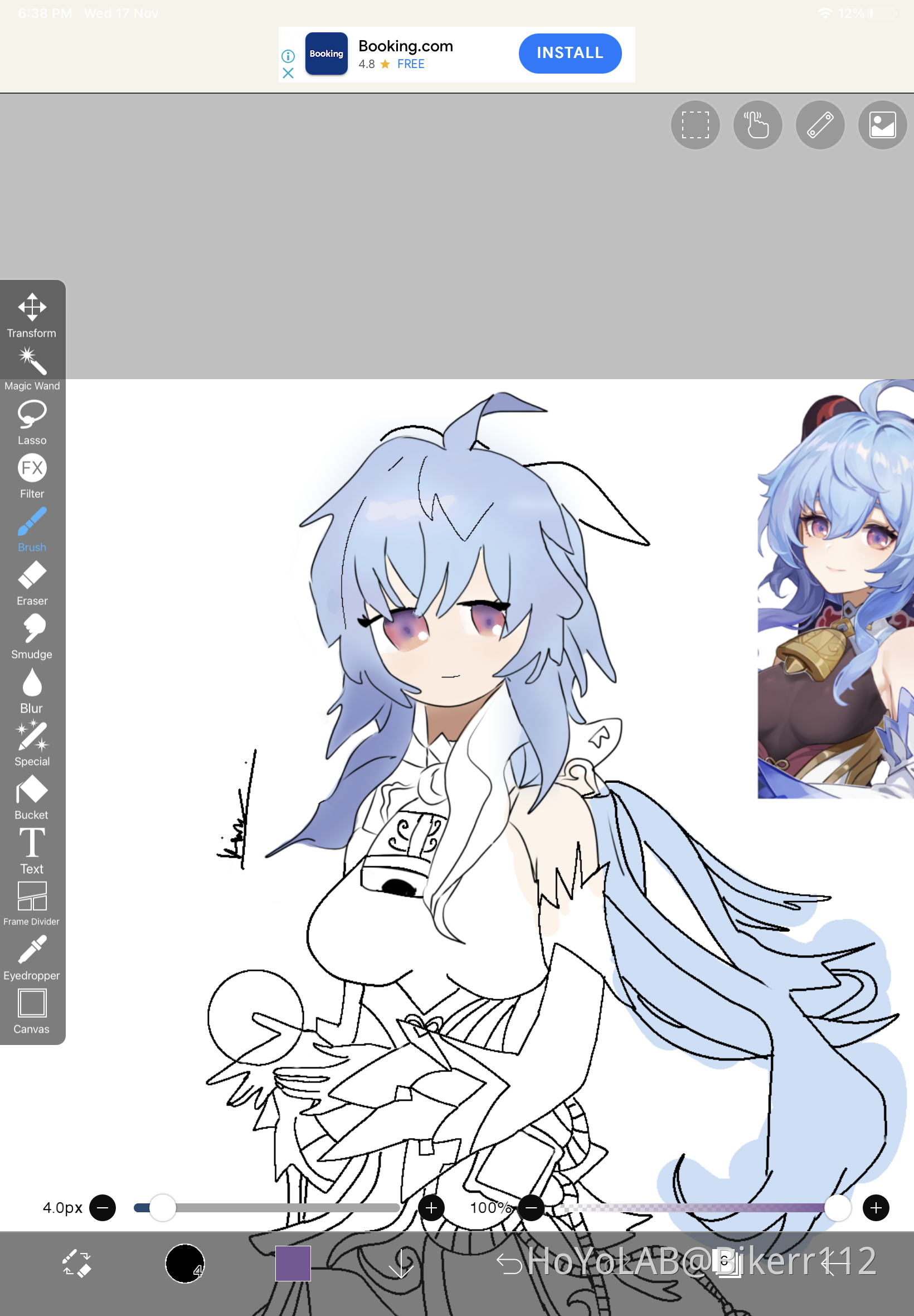 Ganyu drawing (in process) Genshin Impact | HoYoLAB