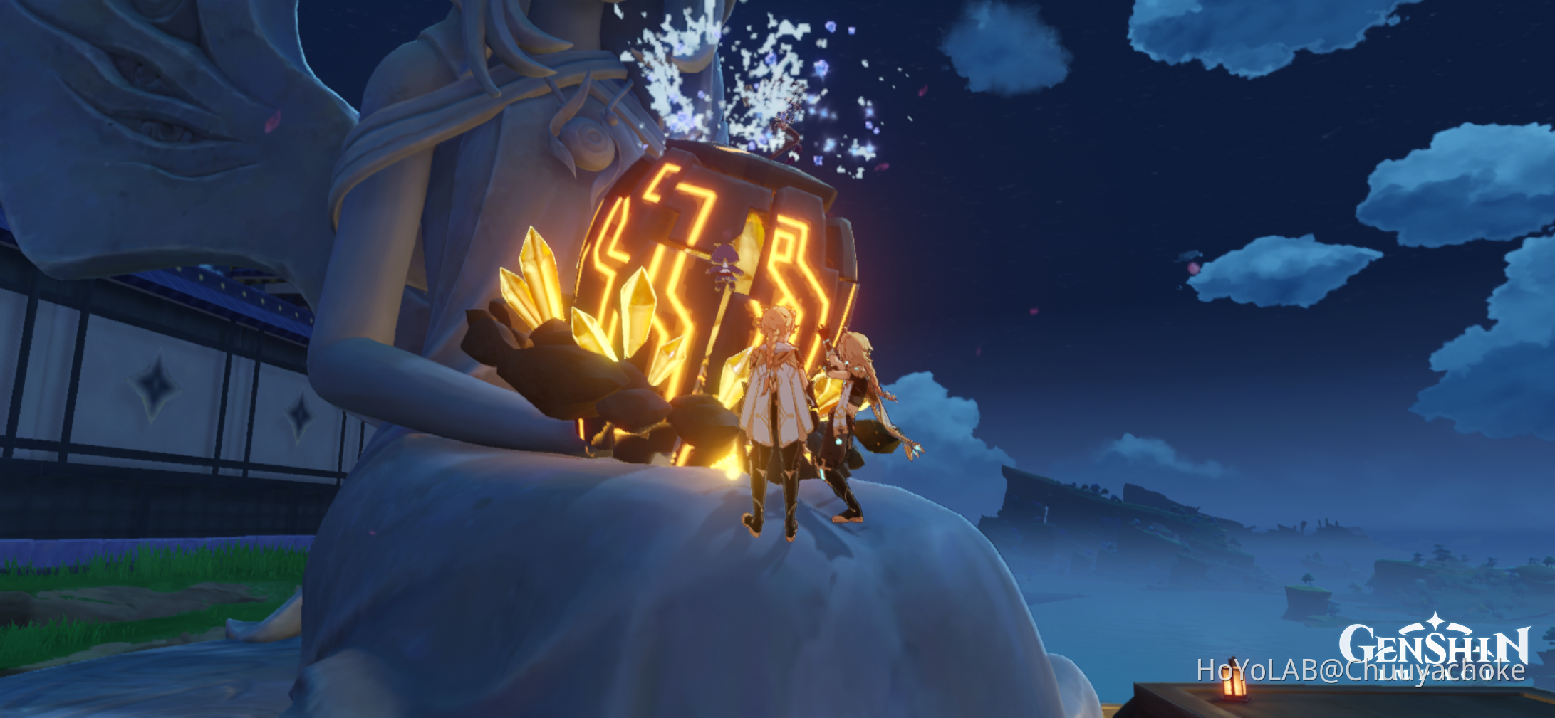 Taking picture with the statue Genshin Impact | HoYoLAB