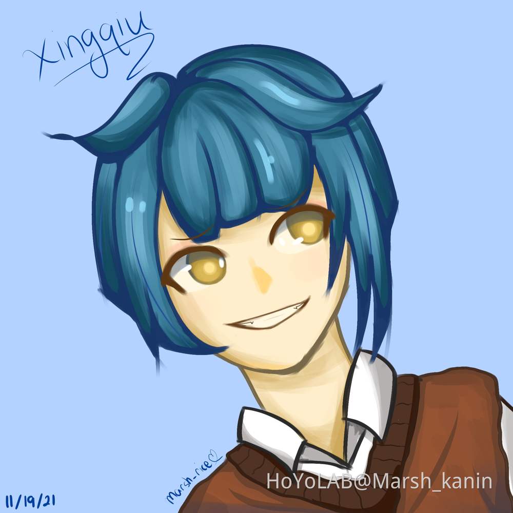 Xingqiu Schoolboy fanart!! Genshin Impact | HoYoLAB