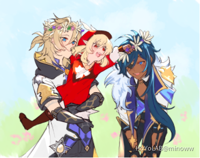 Klee and her big brothers Genshin Impact | HoYoLAB