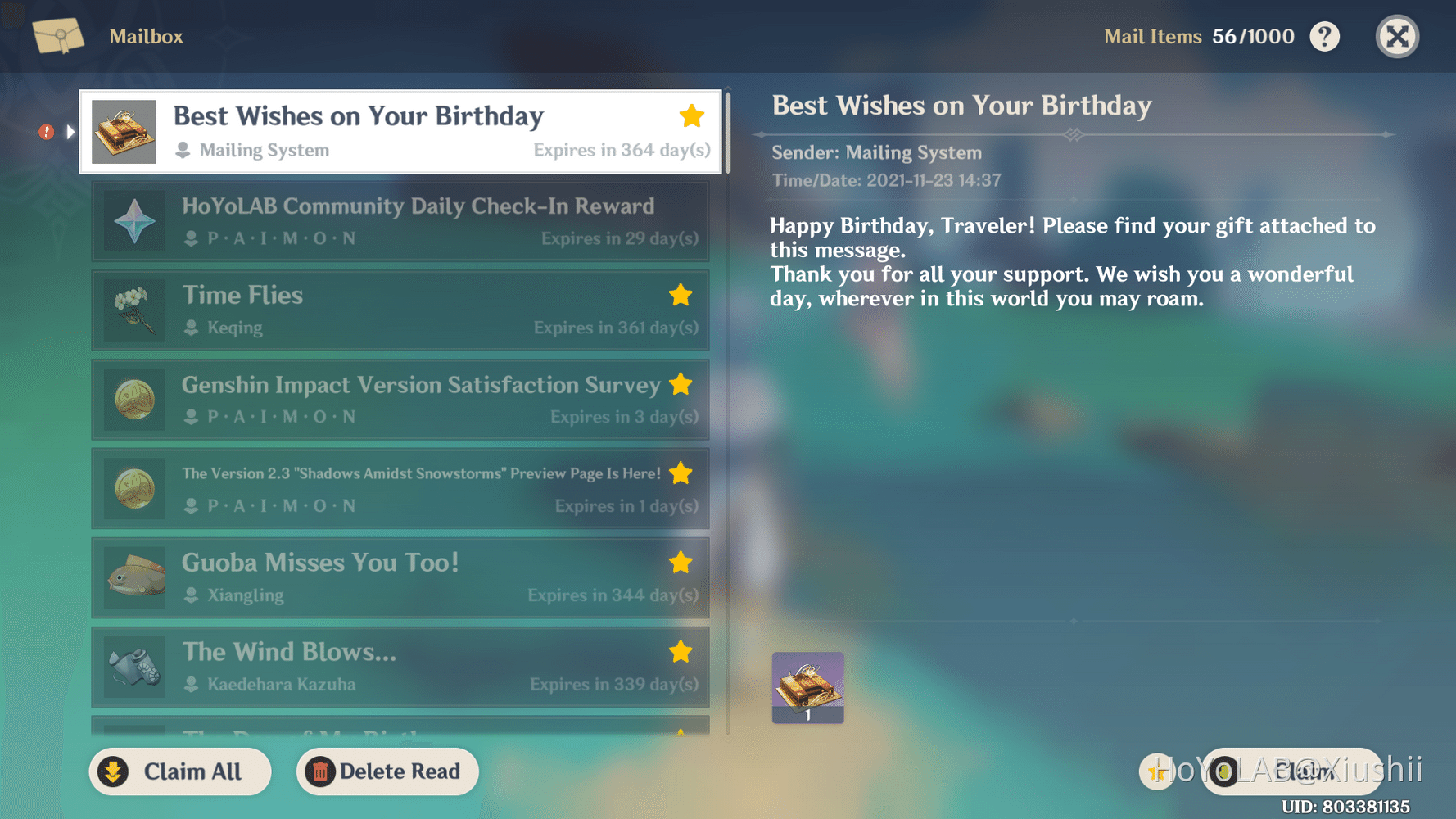 Birthday! Genshin Impact | HoYoLAB