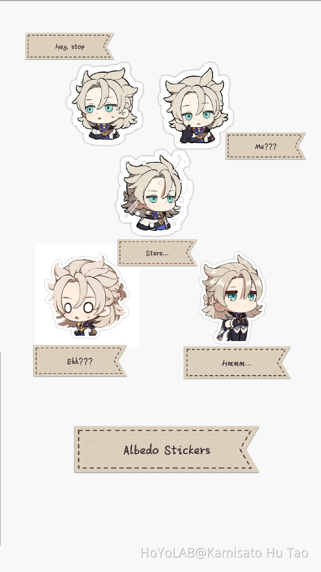 Albedo Stickers from Google Genshin Impact | HoYoLAB