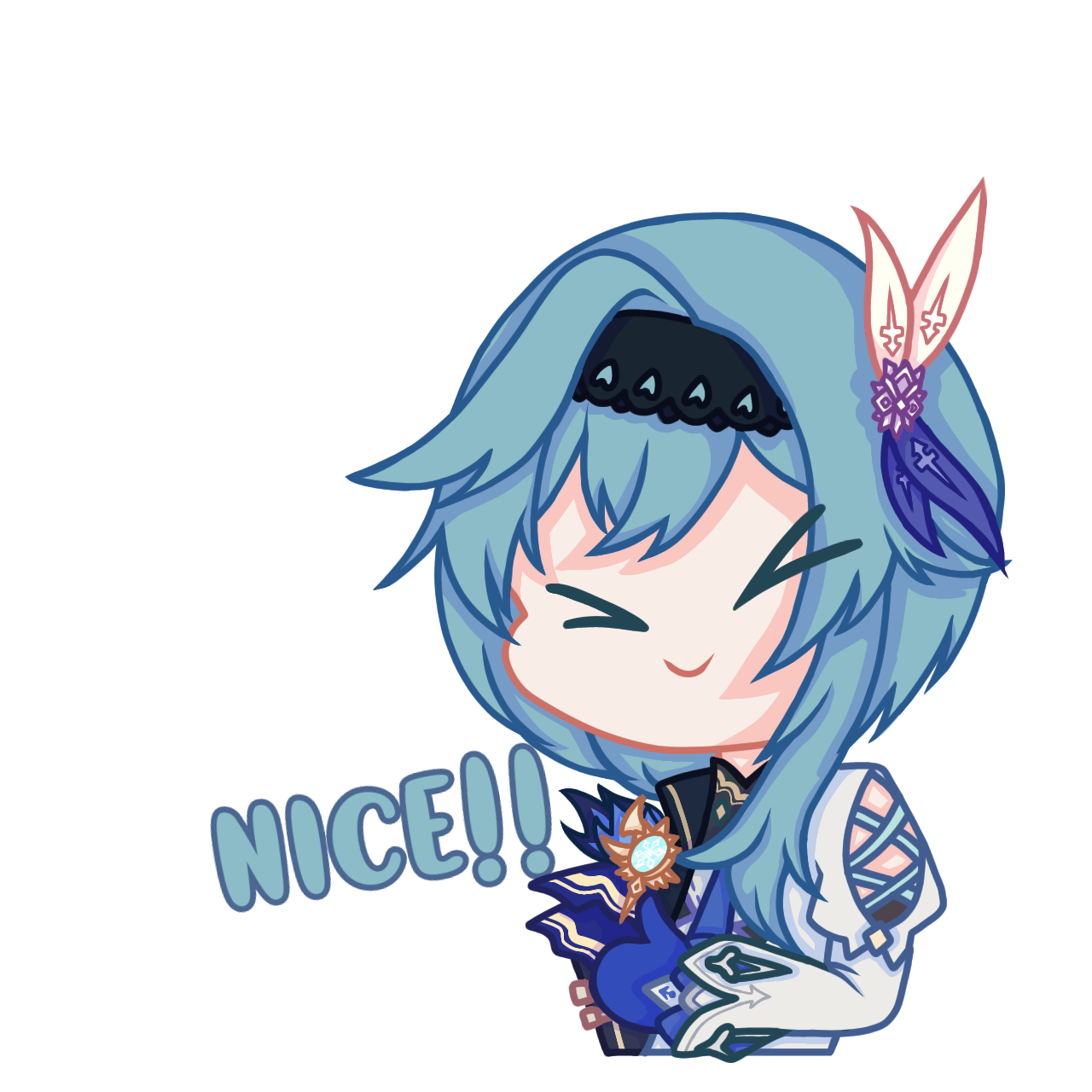 Eula sticker submission 💙💙 Genshin Impact | HoYoLAB