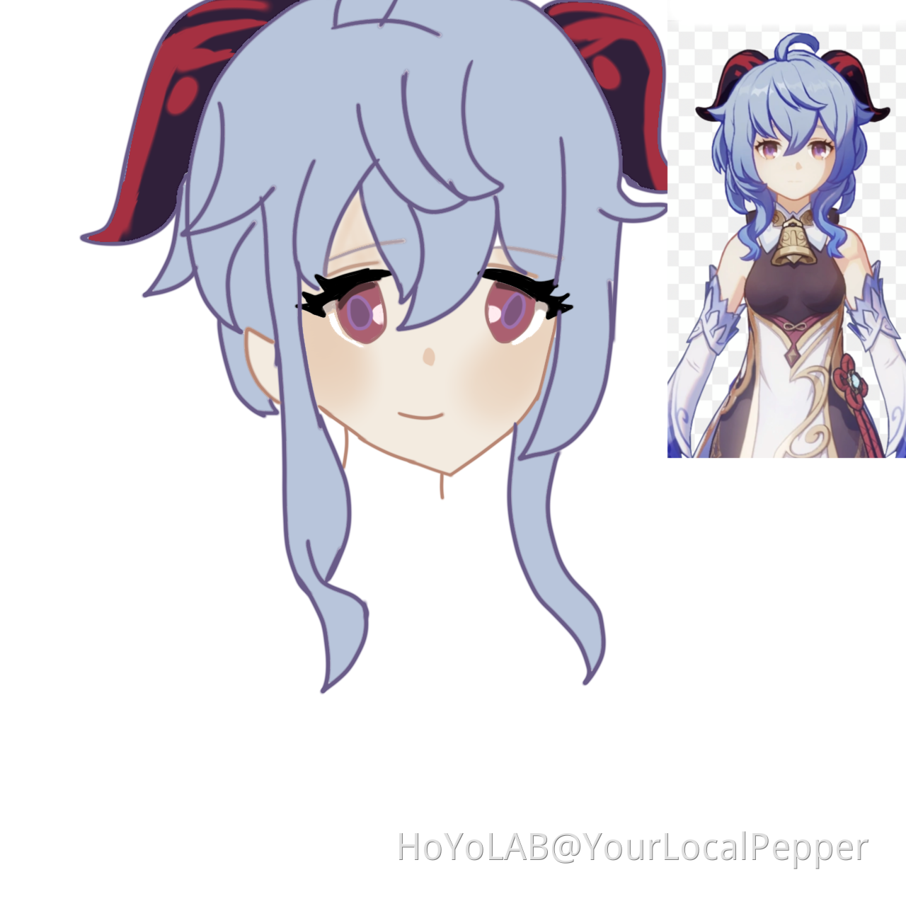 Drawing ganyu ^^ Ik it’s bad 😭 Genshin Impact | HoYoLAB