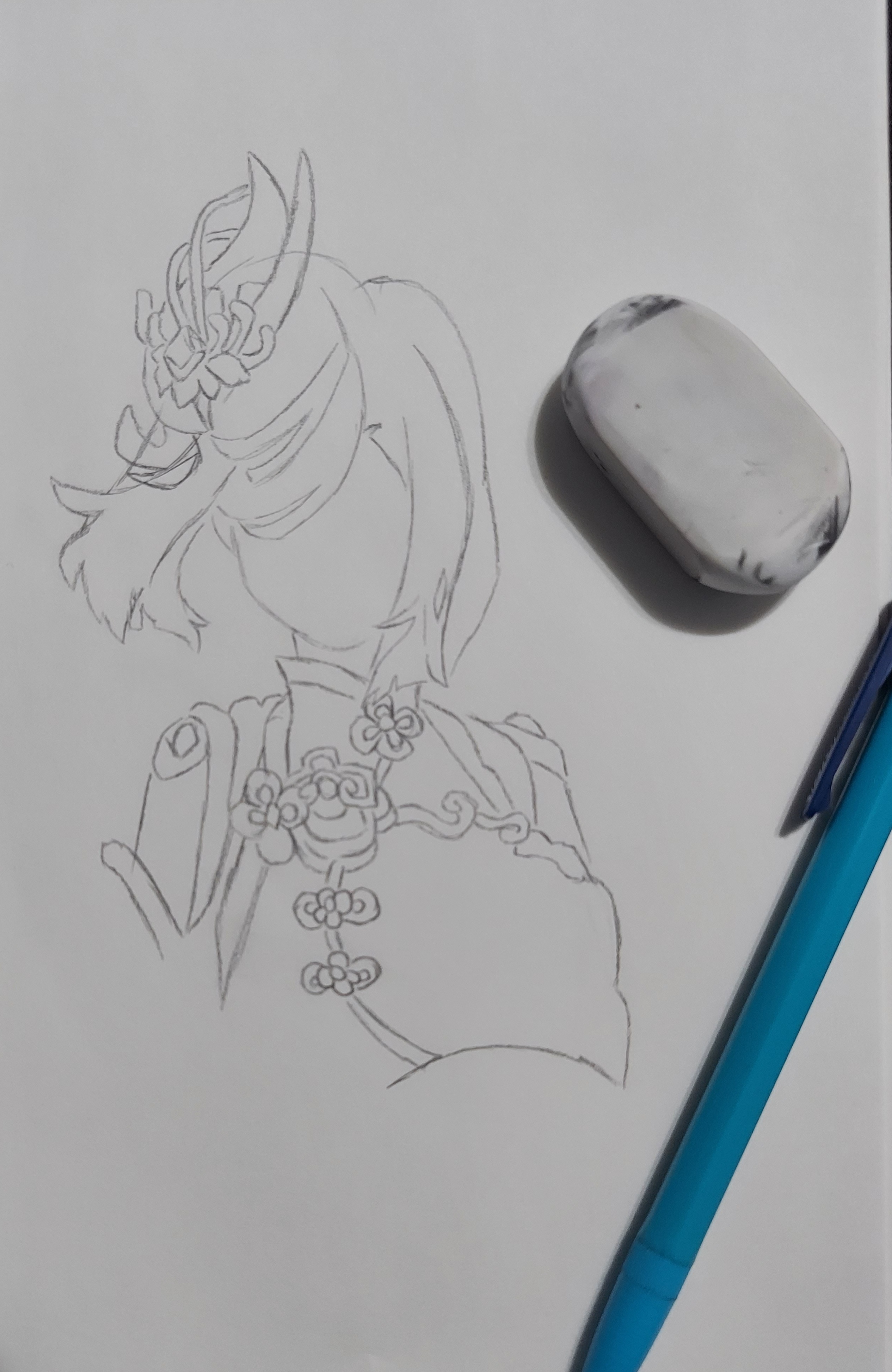 Shenhe drawing w.i.p PI Genshin Impact | HoYoLAB