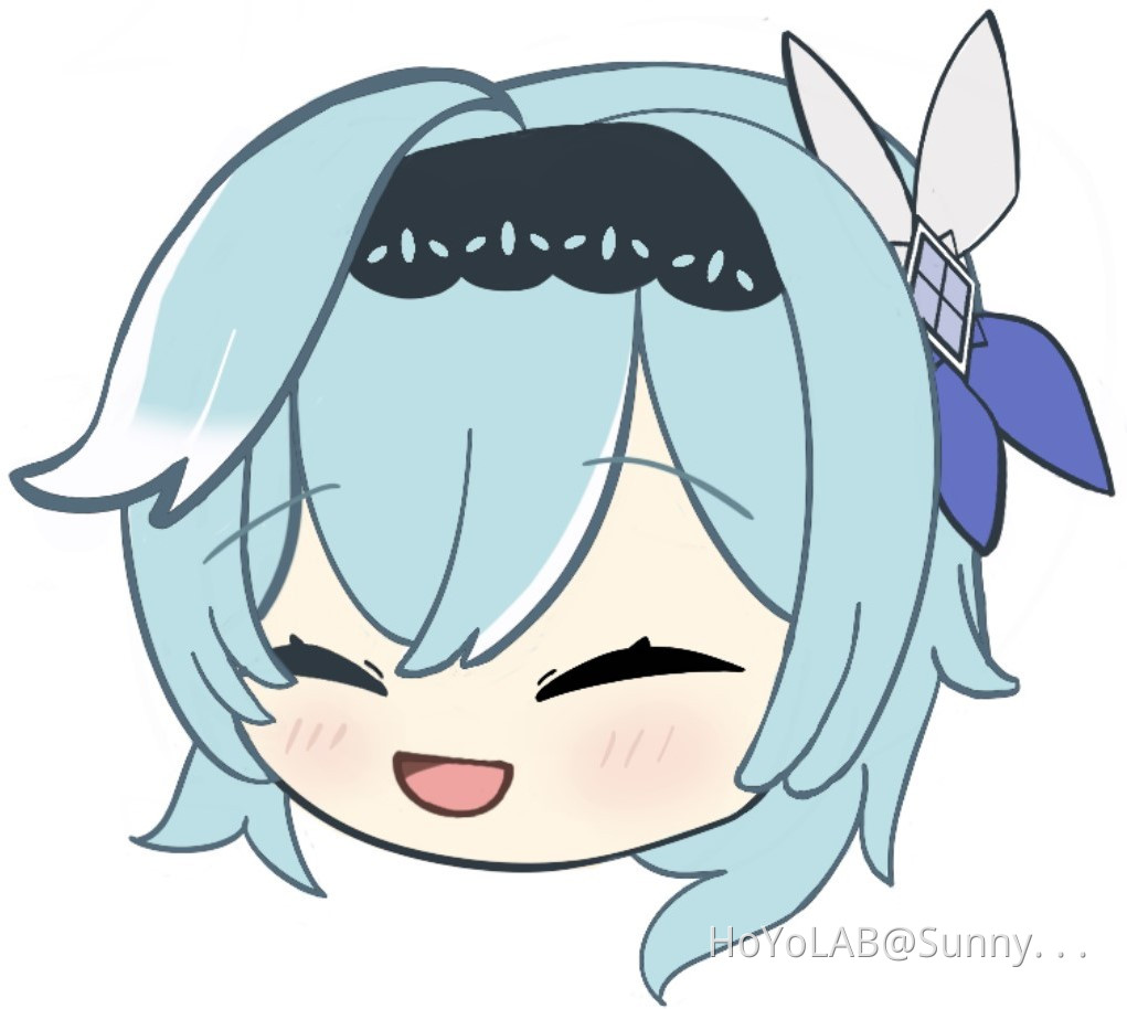 Eula emoji or "Dance of Shimmering Wave" Eula Sticker Contest Genshin ...