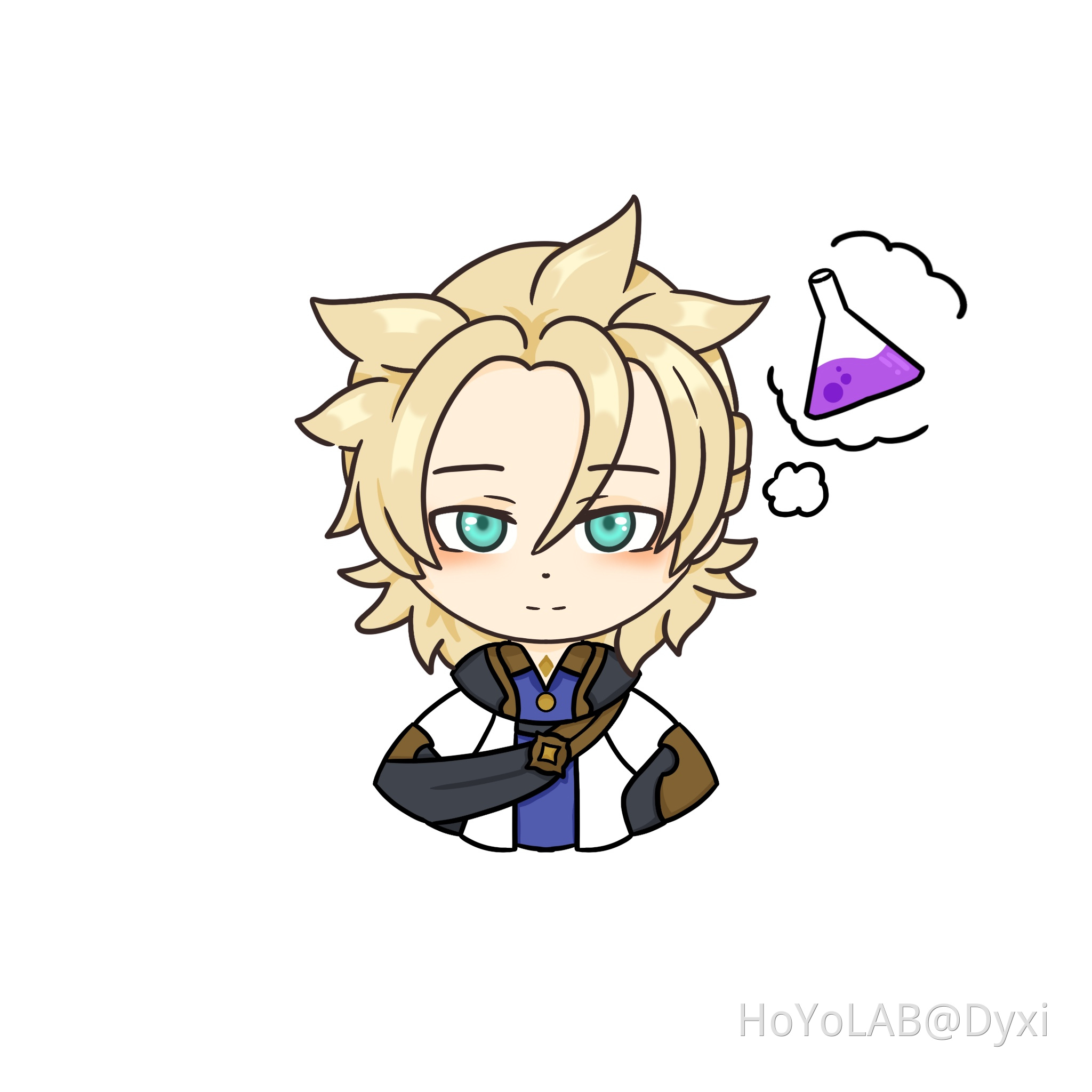 Albedo emoji (chibi) Genshin Impact | HoYoLAB