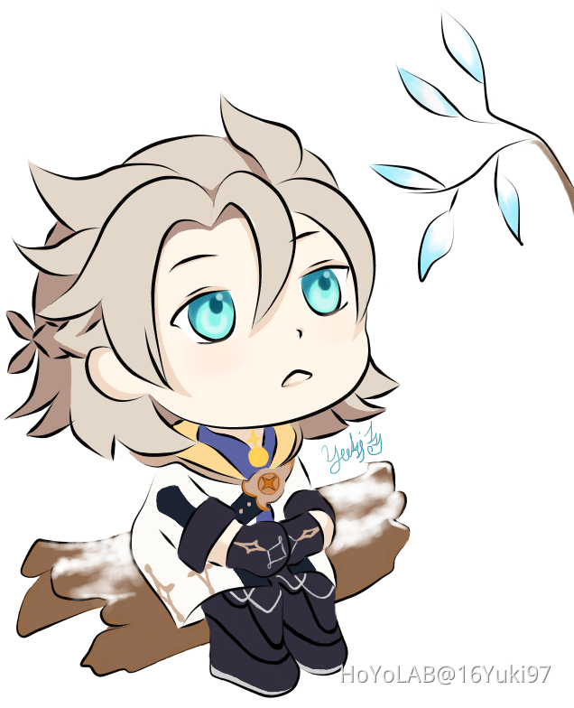 Albedo Chibi Sticker Genshin Impact | HoYoLAB