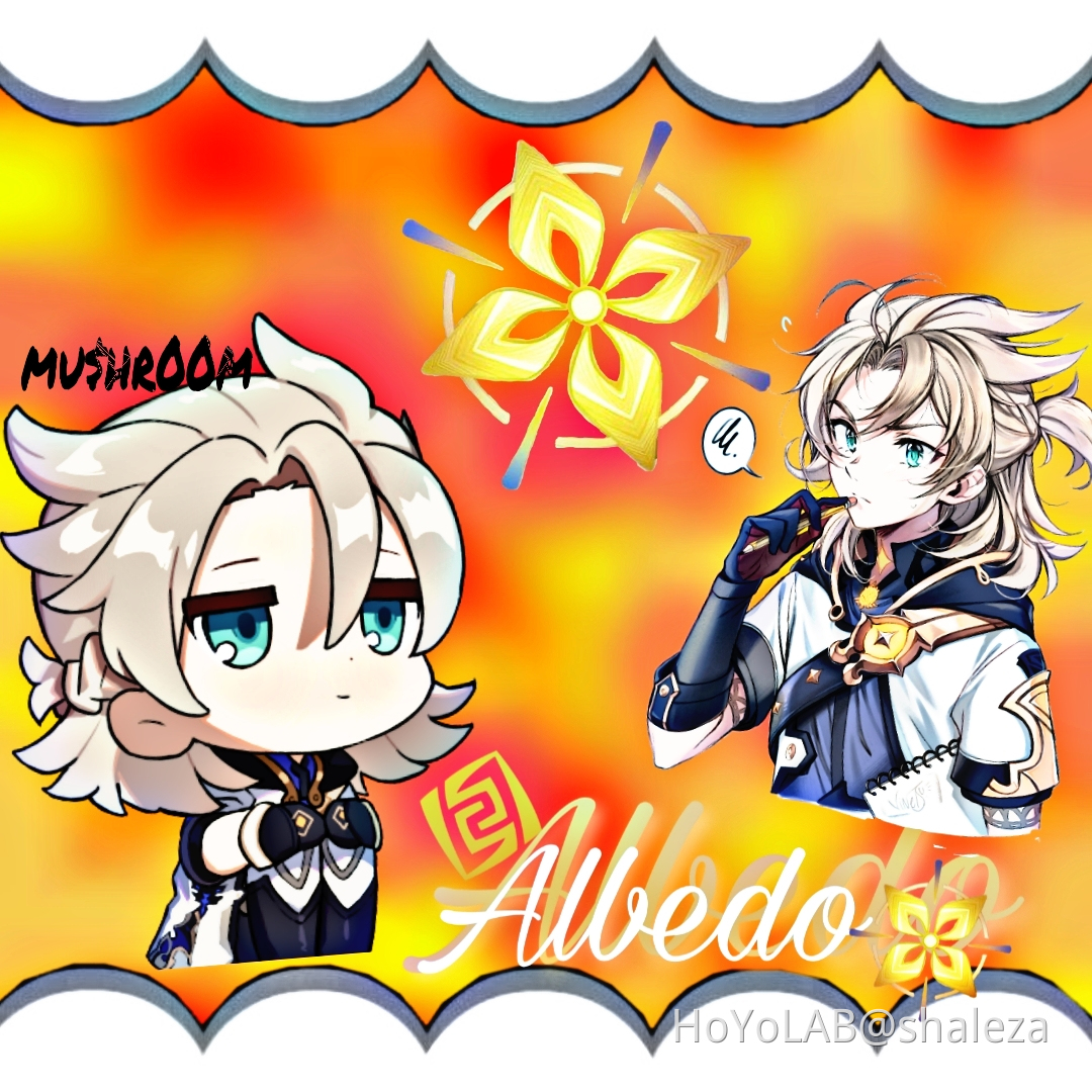 ~This is my creation of the Albedo sticker event!:)~ Genshin Impact ...