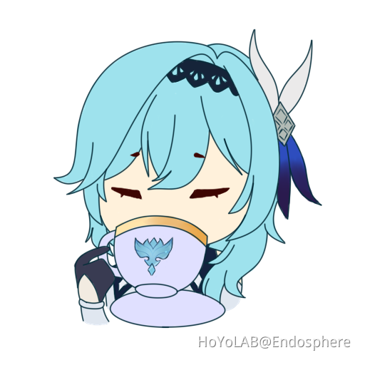 Eula Sticker - Tea sip | Genshin Impact | HoYoLAB