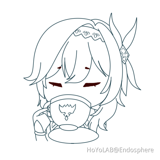 Eula Sticker - Tea sip | Genshin Impact | HoYoLAB