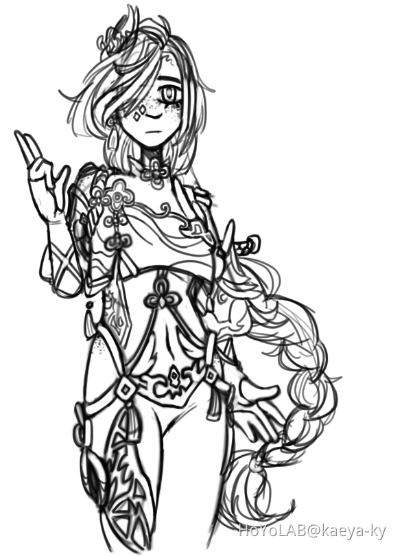 shenhe drawing! | Genshin Impact | HoYoLAB