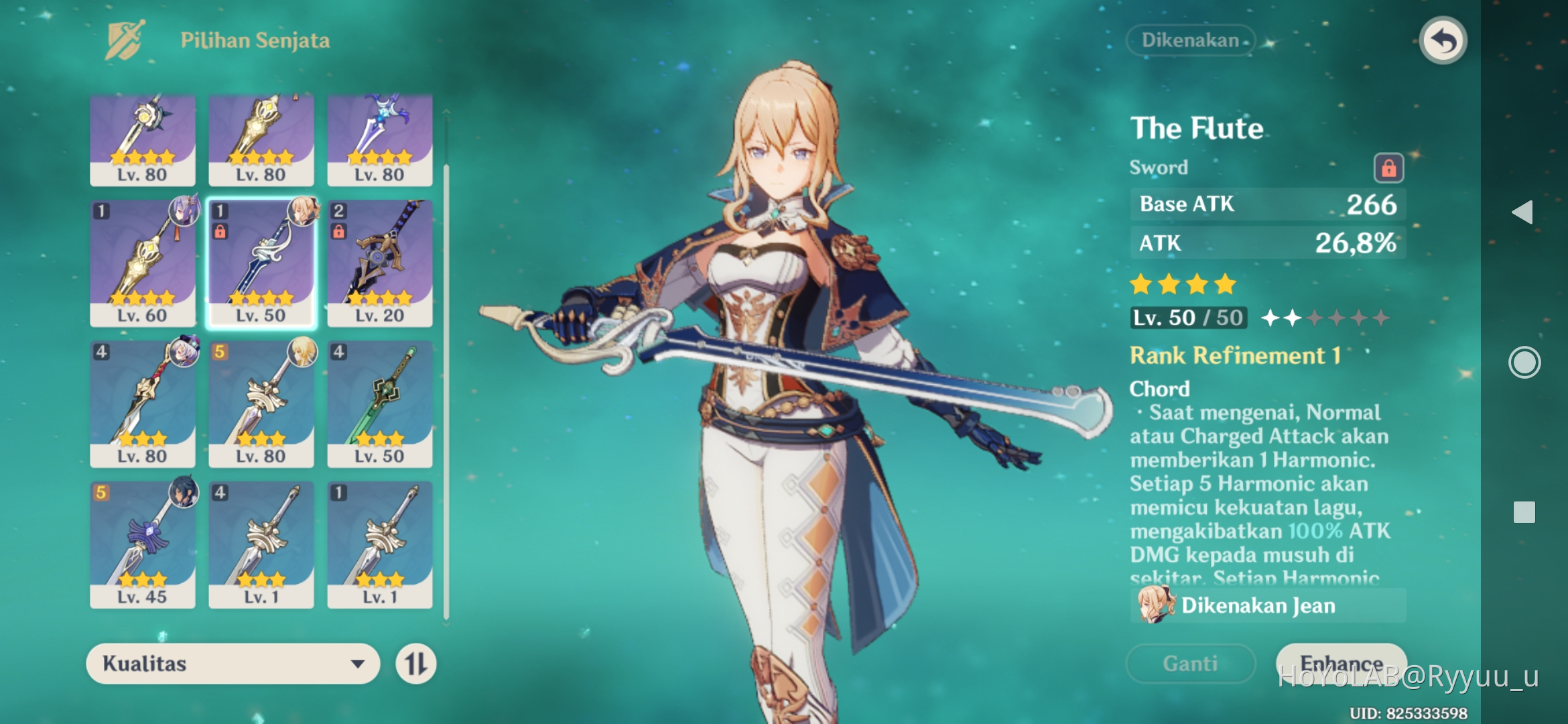 Saran weapon buat jean Genshin Impact | HoYoLAB