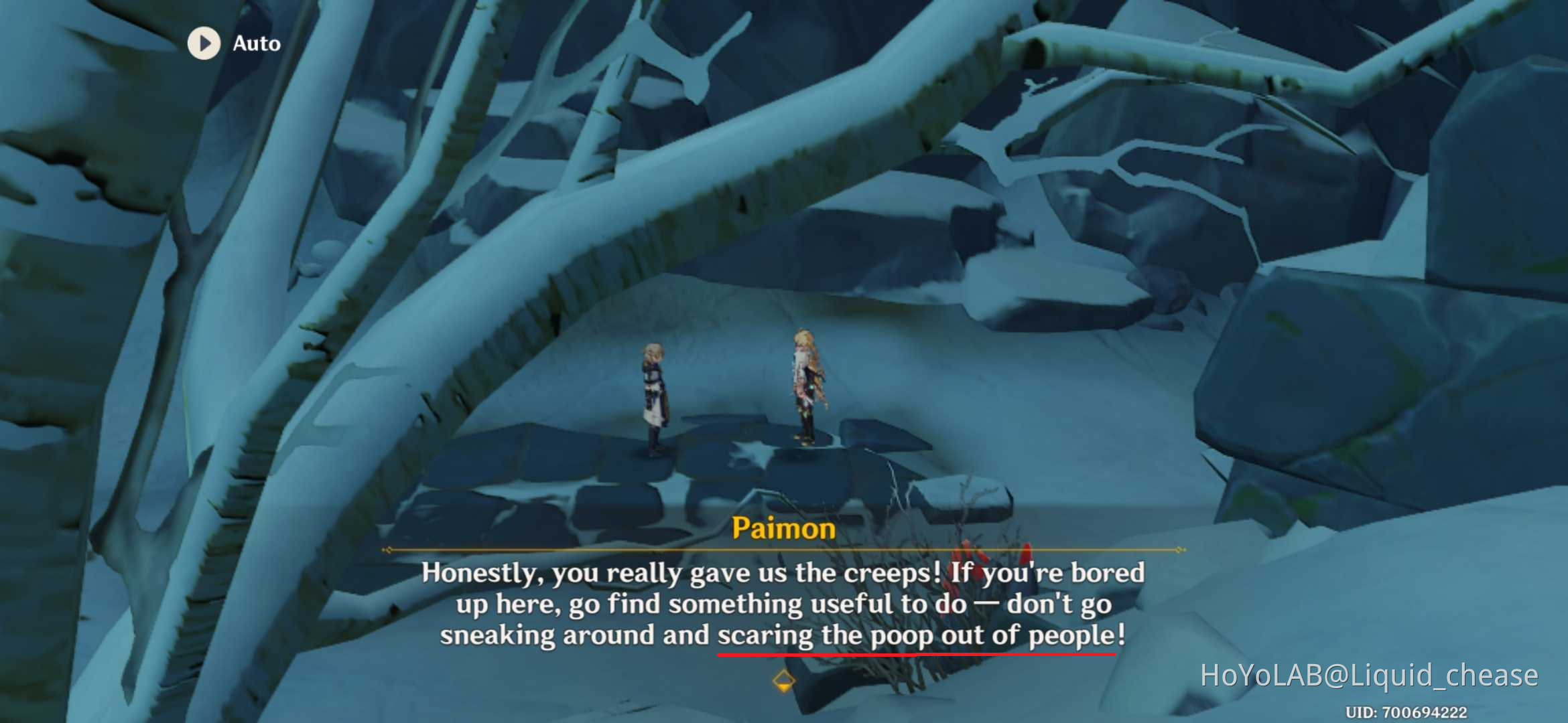 Was I the only person Paimon scared the p00p out of with this line? XD ...