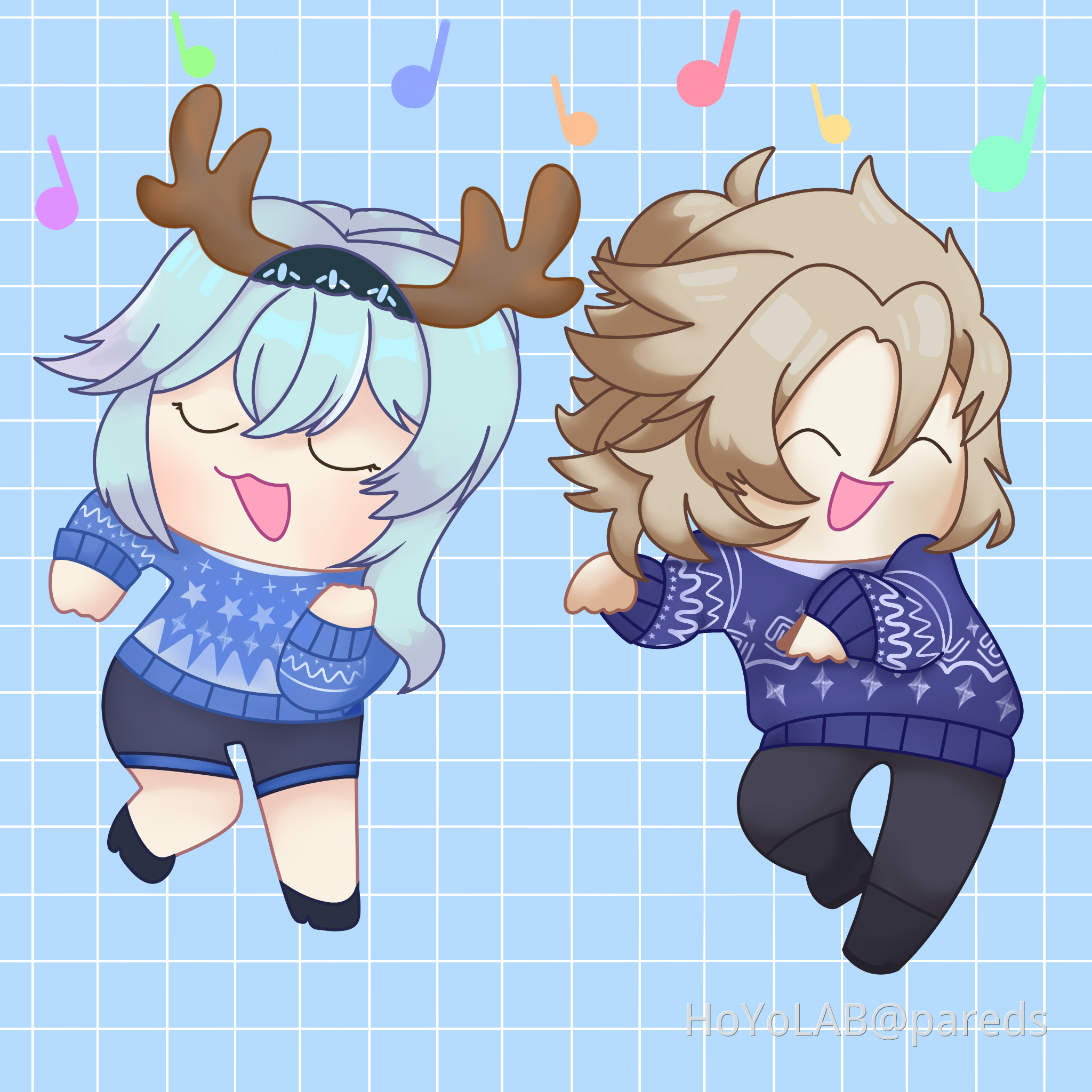 Eula and Albedo christmas dance!! Genshin Impact | HoYoLAB