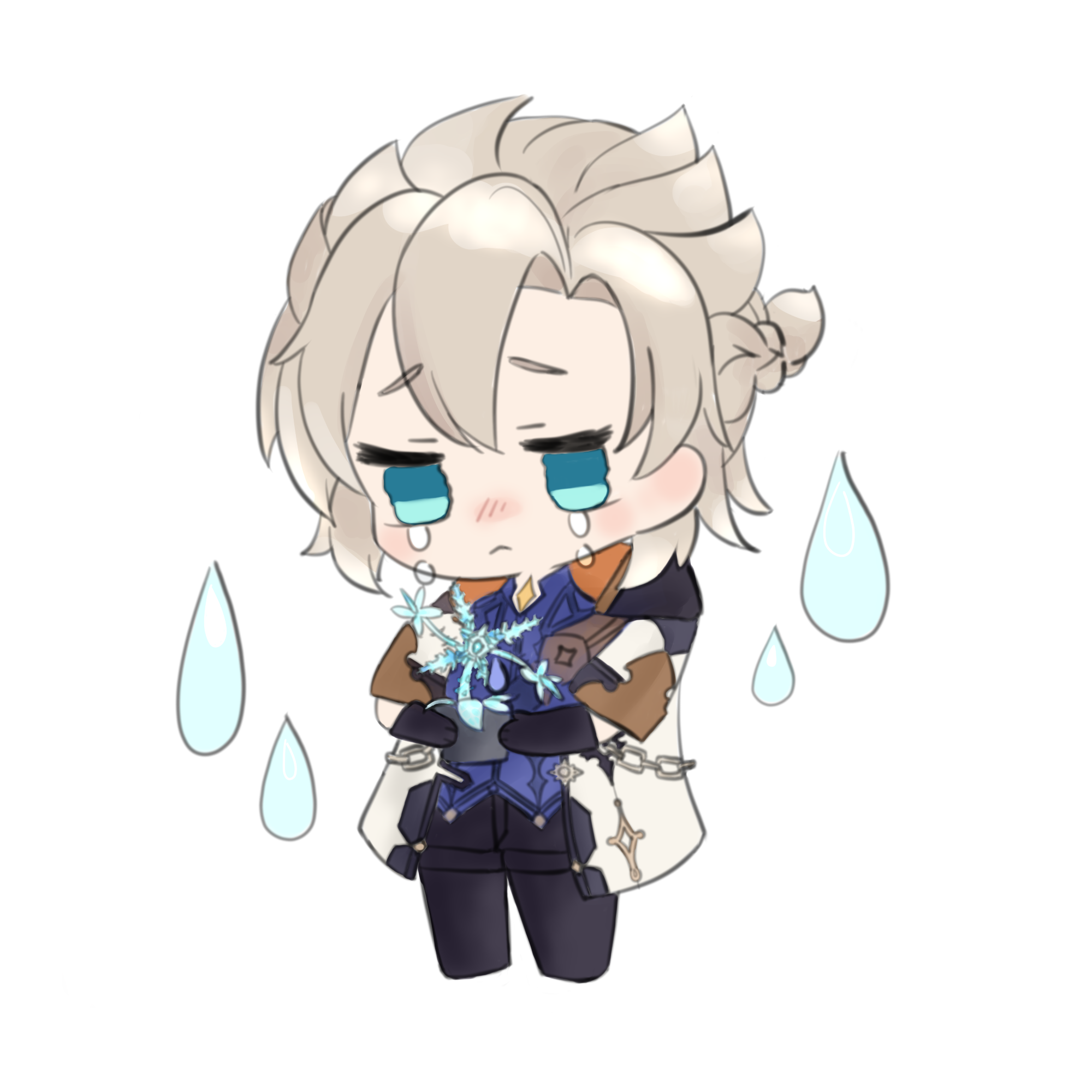 Sad Albedo with his Cryo Regisvine Genshin Impact | HoYoLAB