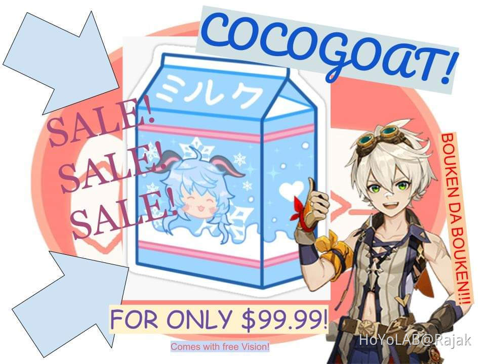Helped my nephew to create promotional poster. COCOGOAT MILK, anyone ...