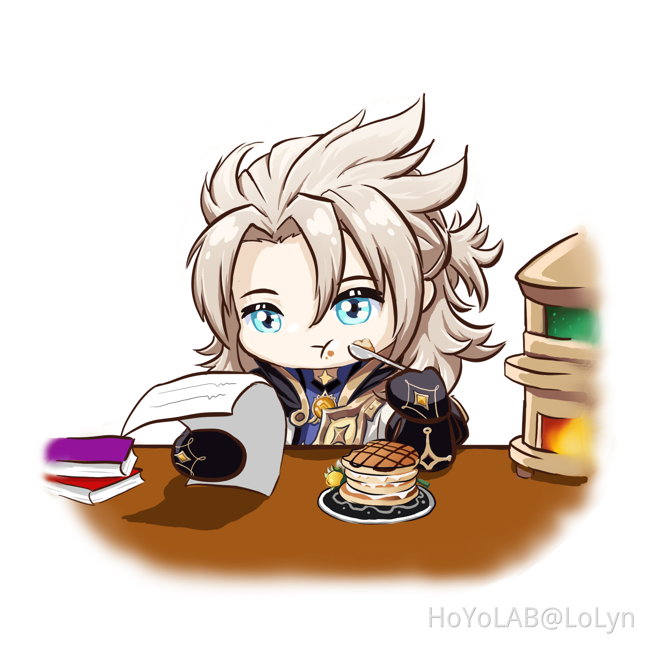 Albedo eating sweet food Genshin Impact | HoYoLAB