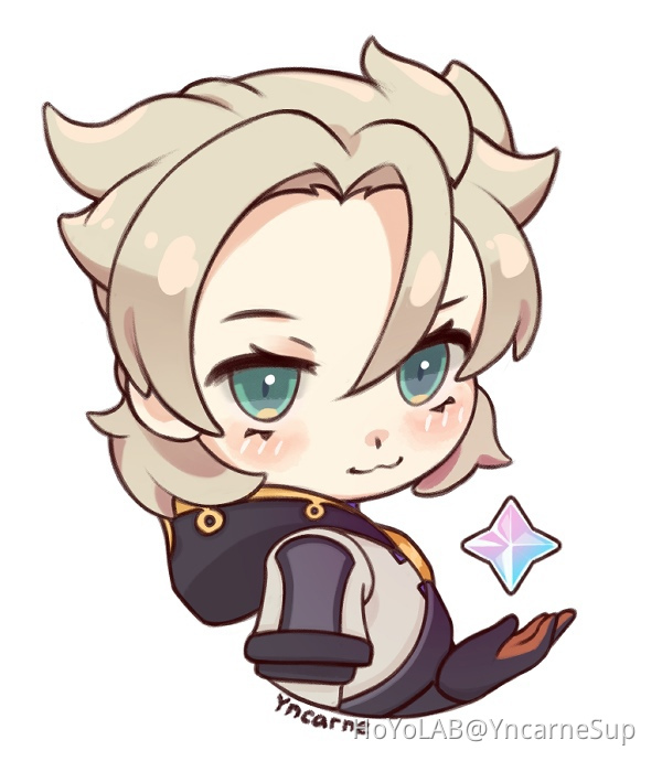 Albedo Sticker "Primogem" Genshin Impact | HoYoLAB