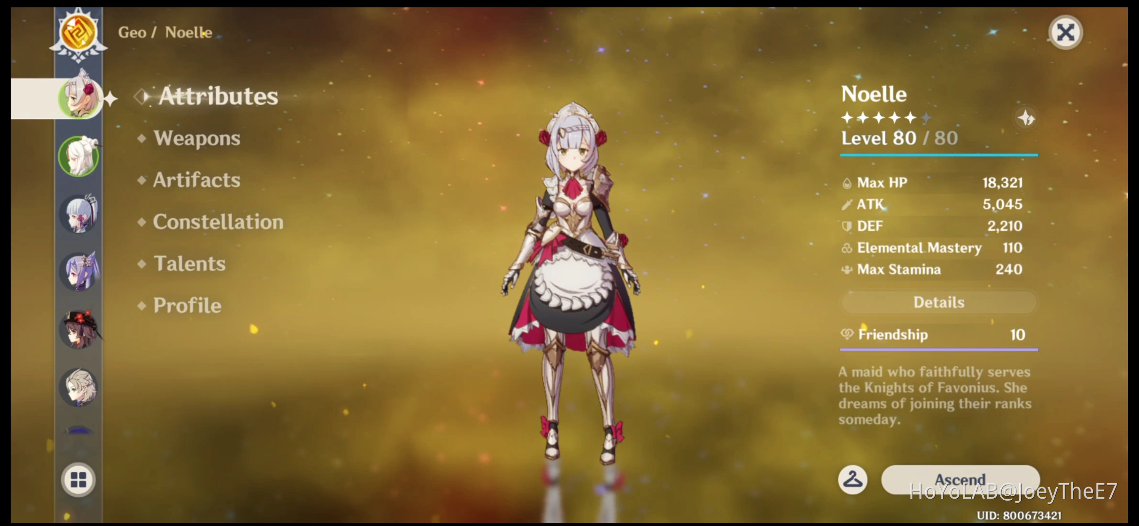 Noelle C6 with Husk + WGS = 5045 ATK points?! Genshin Impact | HoYoLAB