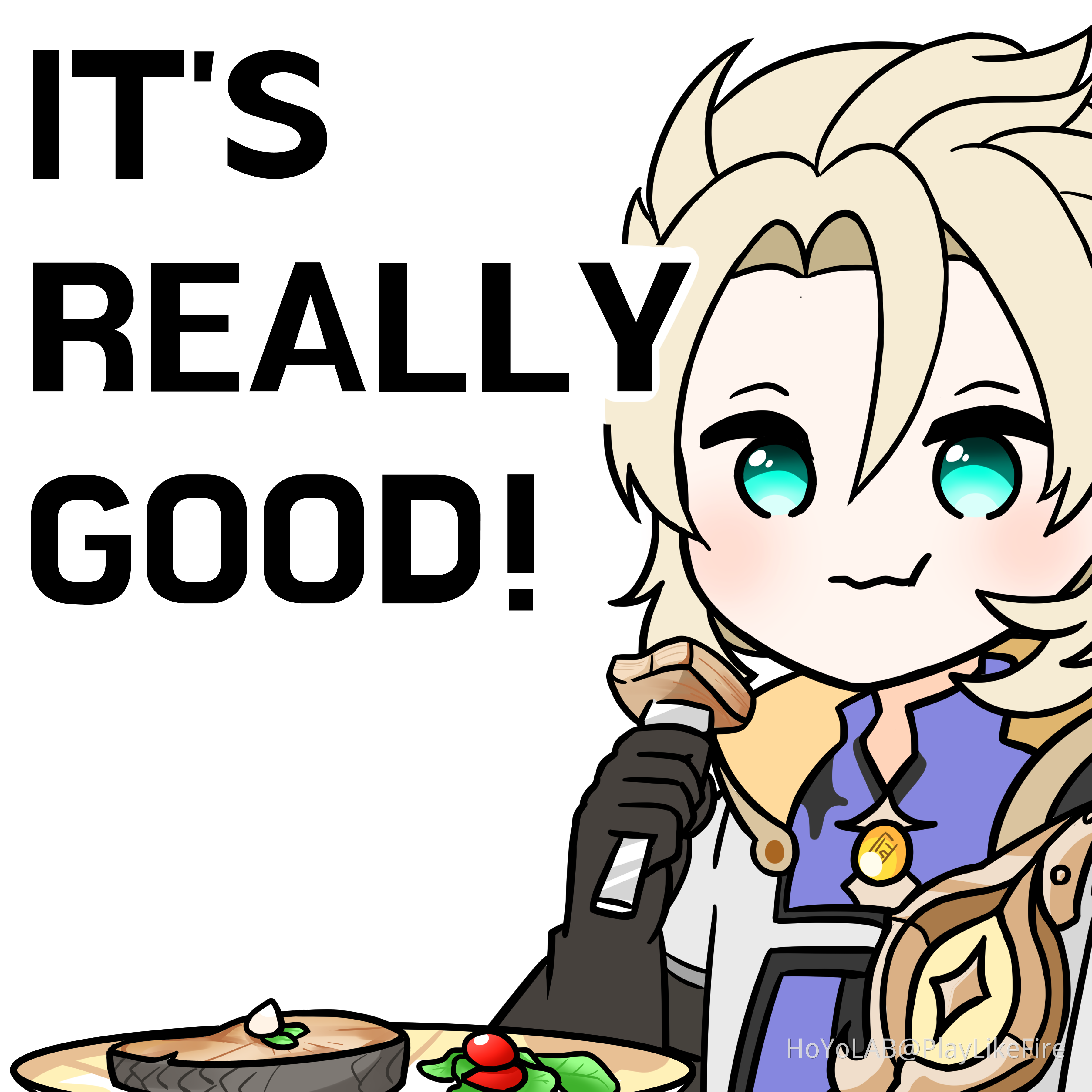 Albedo is eating Sunshine Sprat Genshin Impact | HoYoLAB