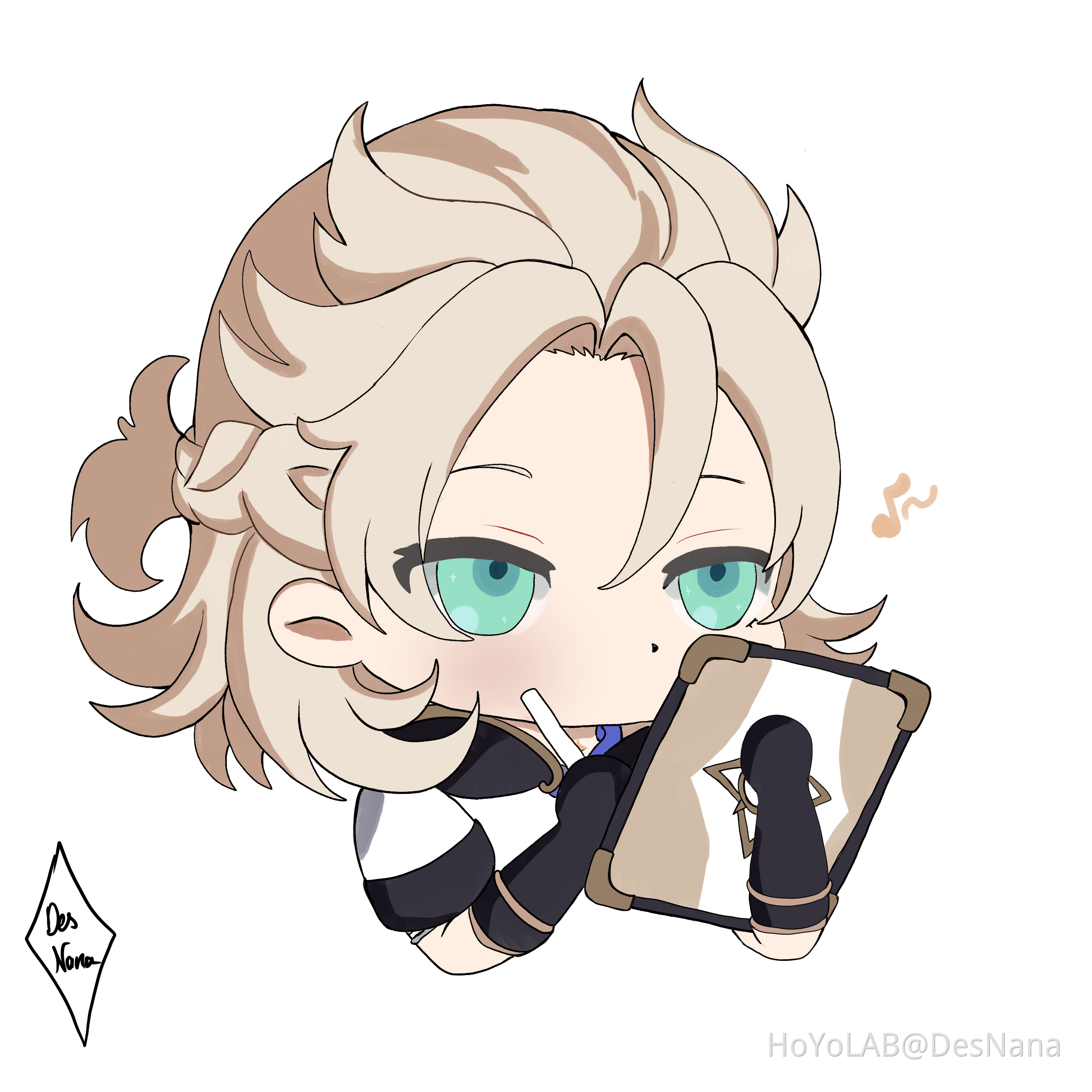 Albedo Sticker Drawing Genshin Impact | HoYoLAB